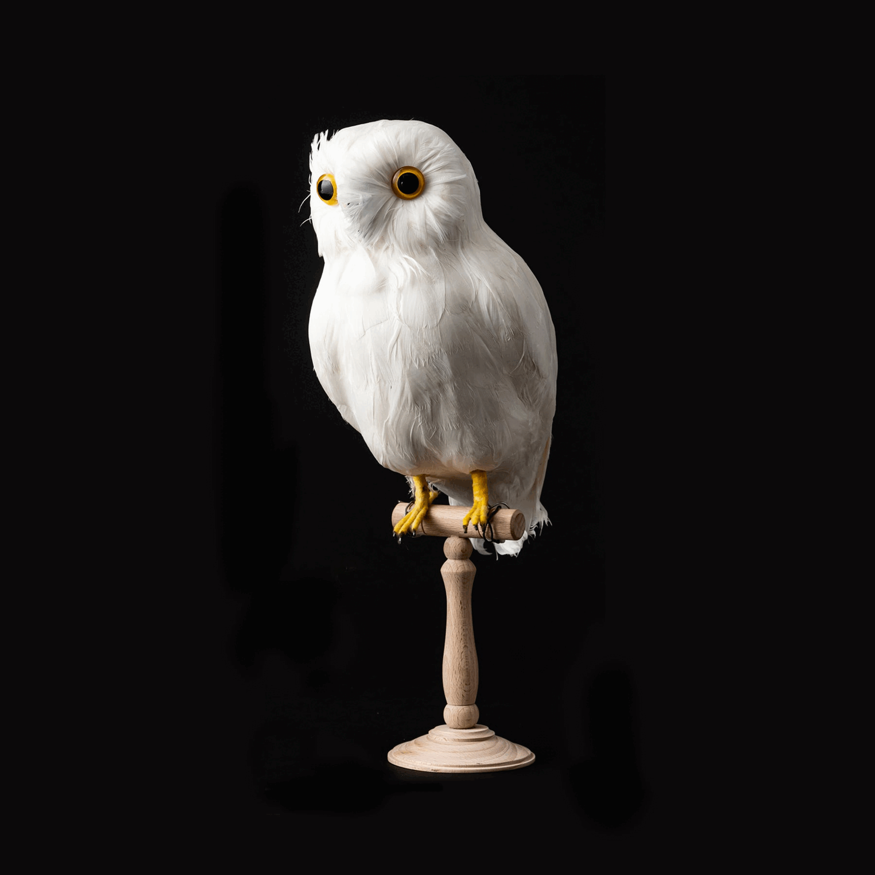PUEBCO ARTIFICIAL BIRDS Owl White / Large