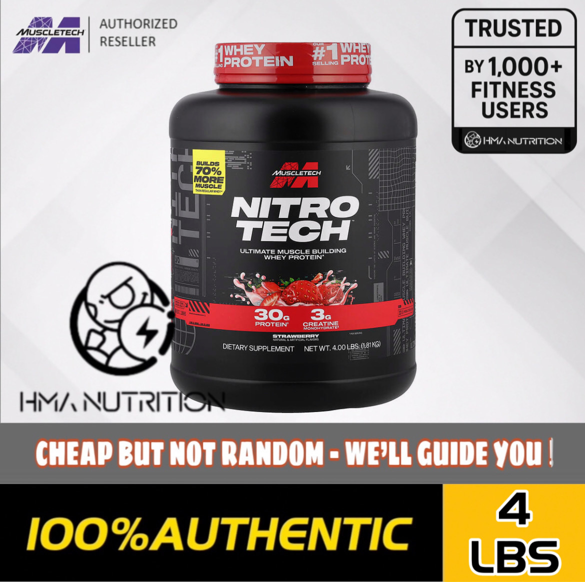 Muscletech Nitro Tech Whey (4LBS)