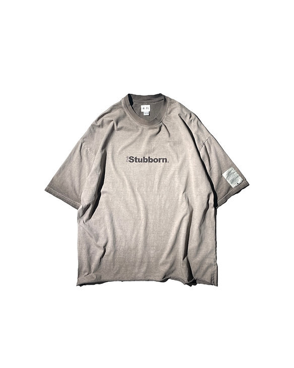 Club stubborn-The Brand Name Tee - Faded Brown