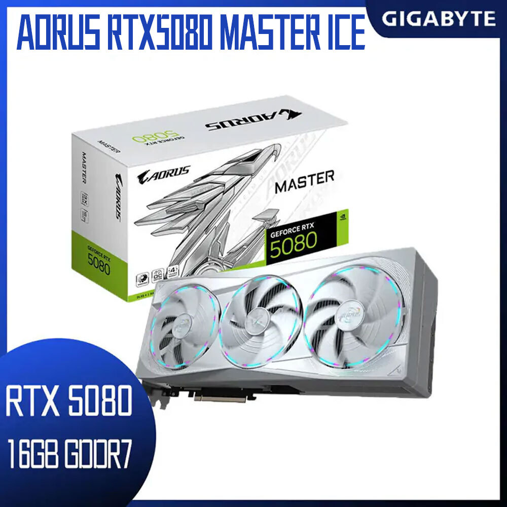 GIGABYTE 技嘉 AORUS GeForce RTX 5080 MASTER ICE 16G 顯示...