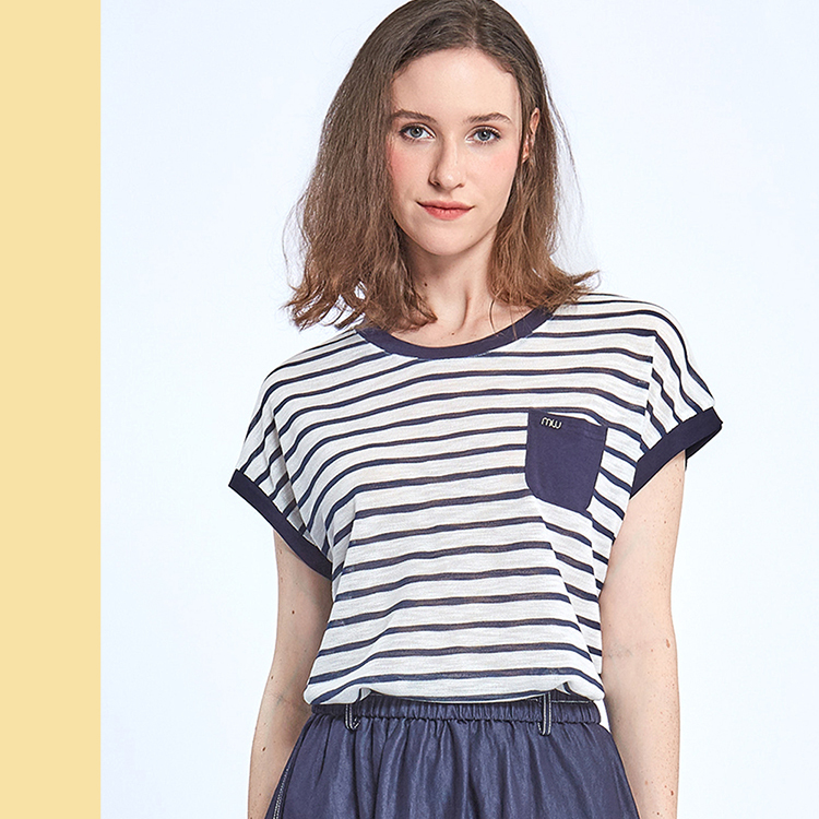 【佳葳Justwear】撞色條紋針織上衣