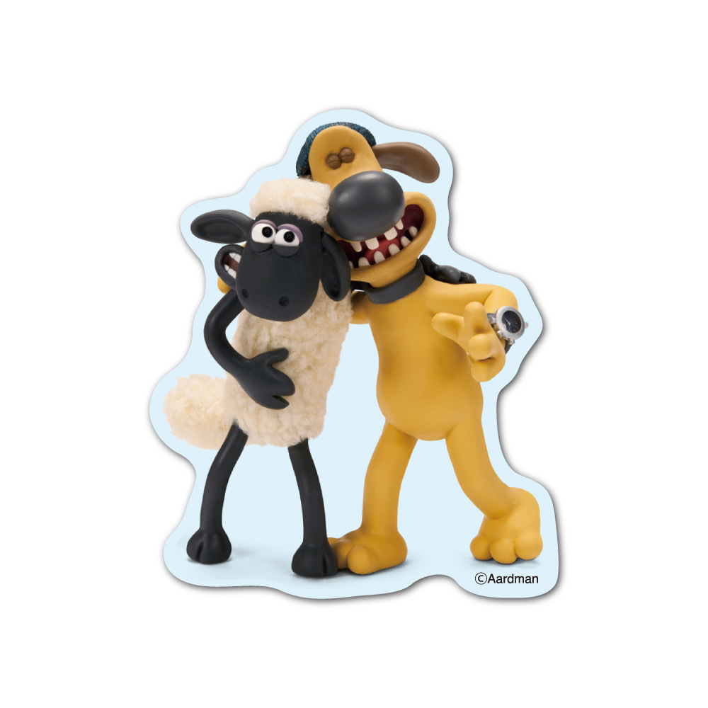 Shaun The Sheep 日本製貼紙 Shaun & Bitzer