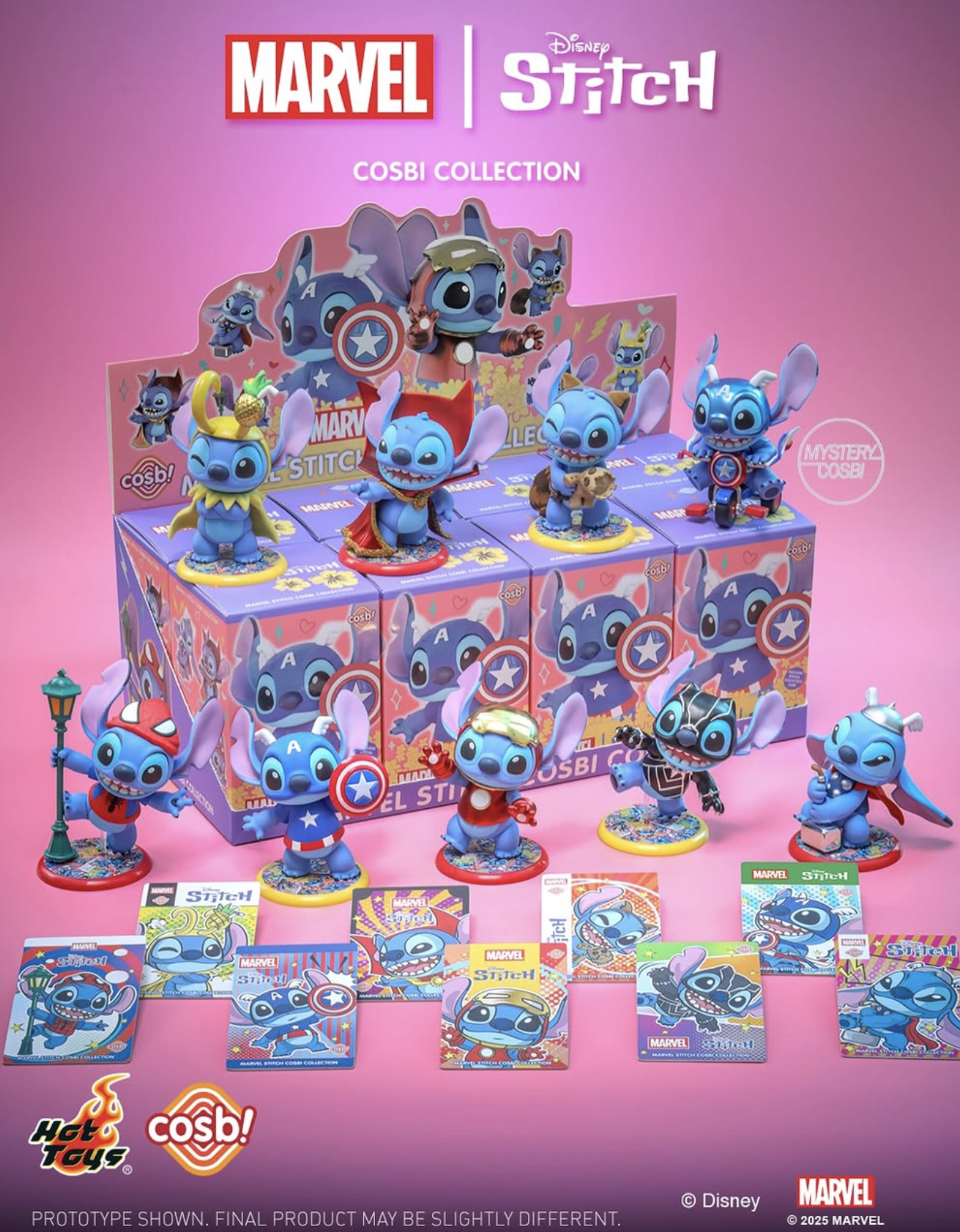 Hottoys 史迪仔 Stitch Marvel Cosbi 盲盒