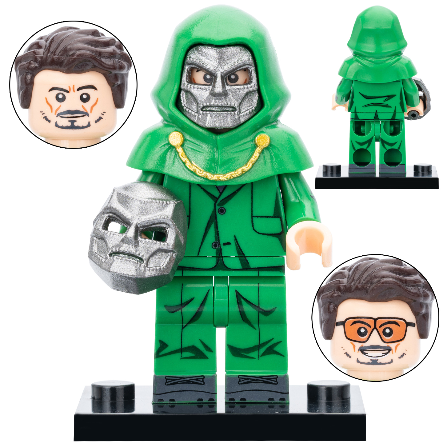 Doctor Doom Custom Minifigures Fit Lego WM2996 Doctor Doom Custom Minifigures Fit Lego WM2996