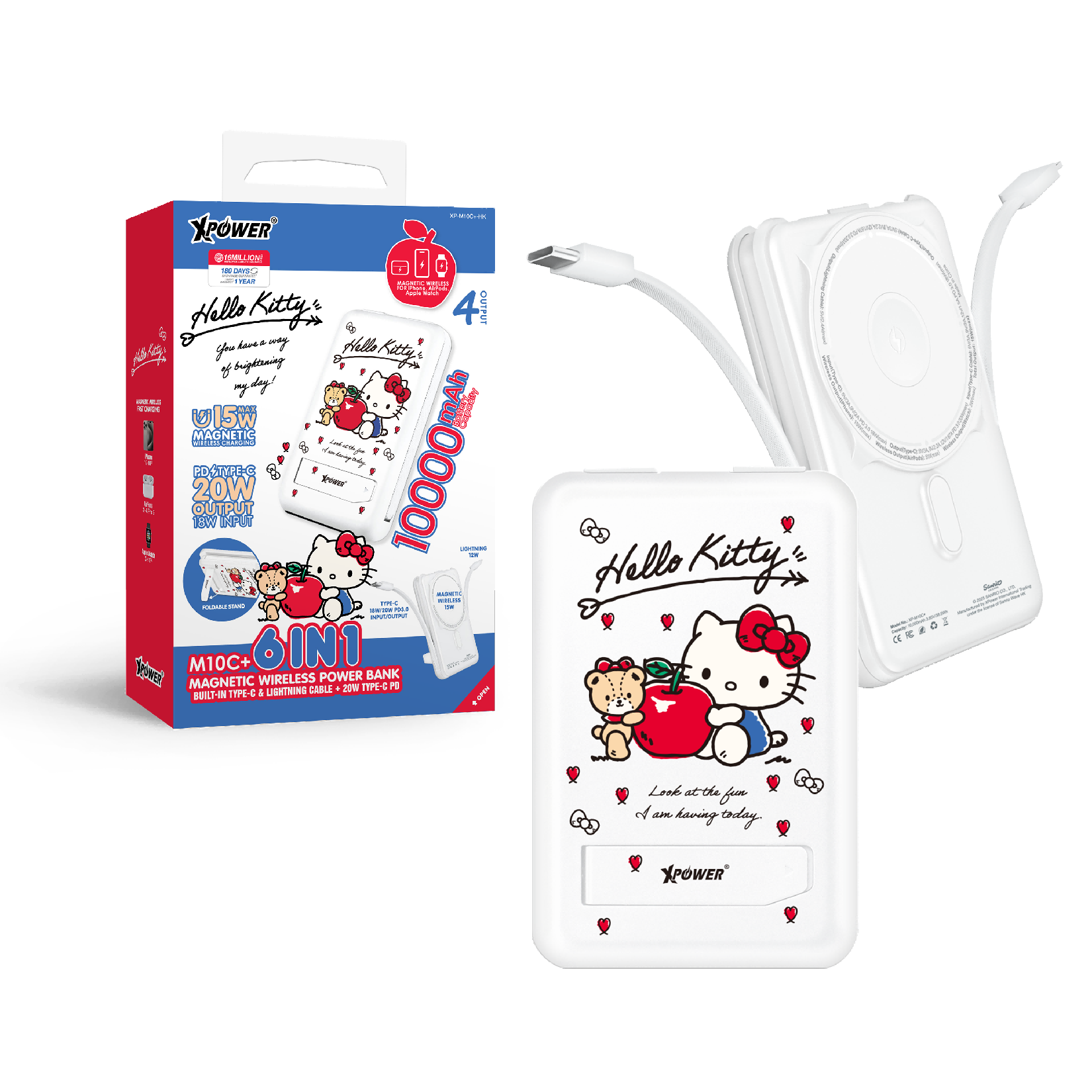 XPower x Sanrio Hello Kitty M10C+ 6 In 1 10000mAh 20W P