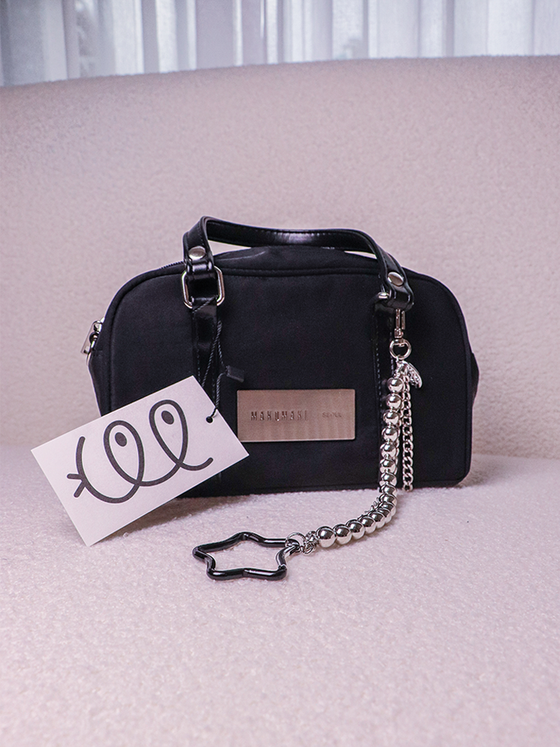 MAKOMAKI 小尺寸黑色手提包｜韓國品牌通勤旅行推薦款