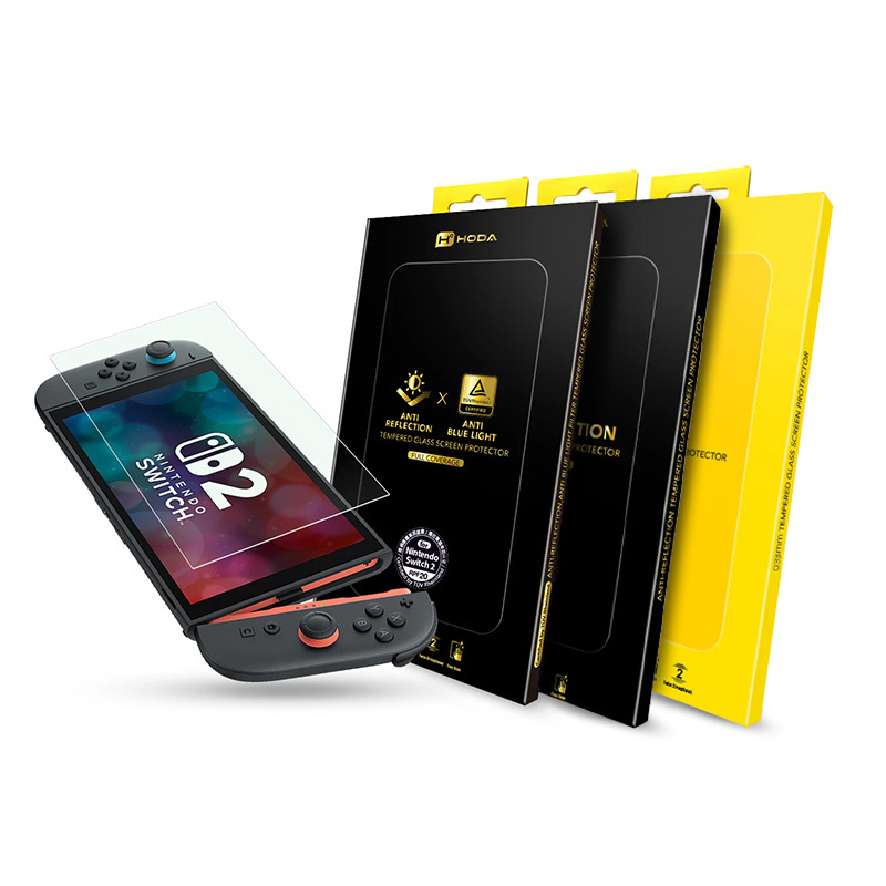 HODA Switch 2代 Switch2 透明 亮面 抗反射 9H 鋼化玻璃貼 螢幕 玻璃 保護貼 AR