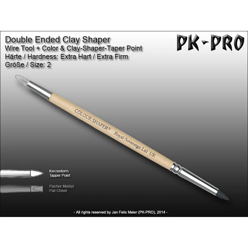 Double Ended Clay Shaper Wire Tool & Taper Point Size 2
