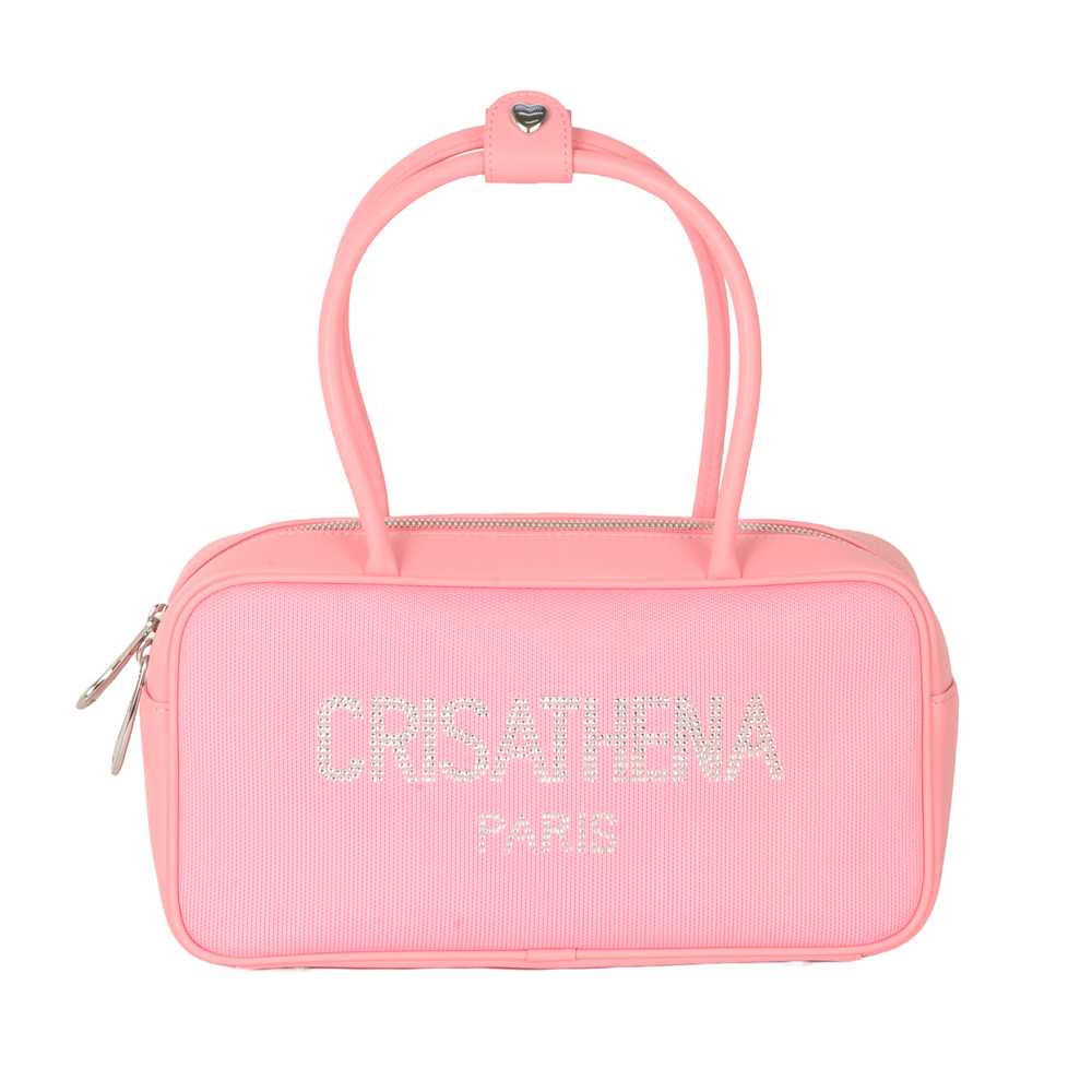 Crisathena Glam Bowling Shoulder Bag in Pink