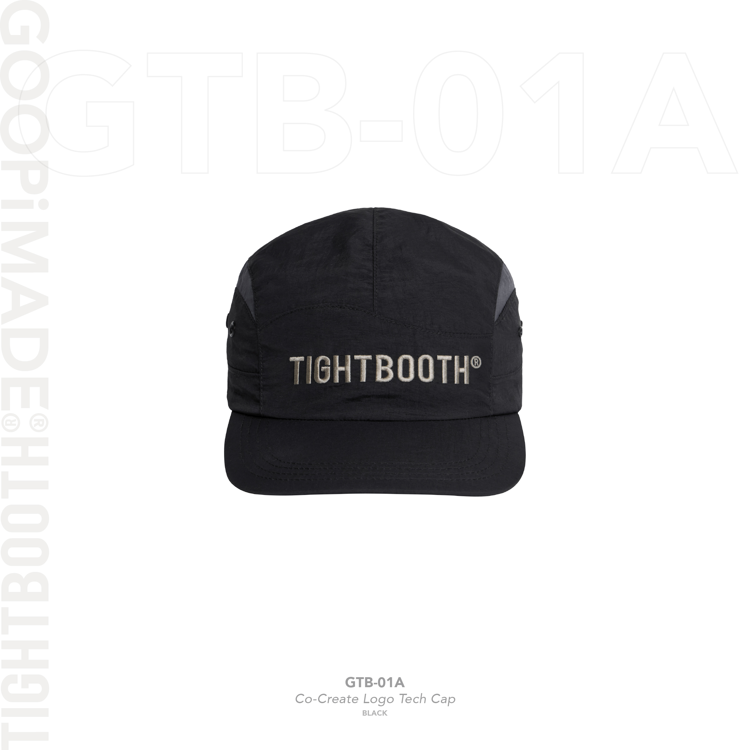 “GTB-01A” Co-Create Logo Tech Cap - Black
