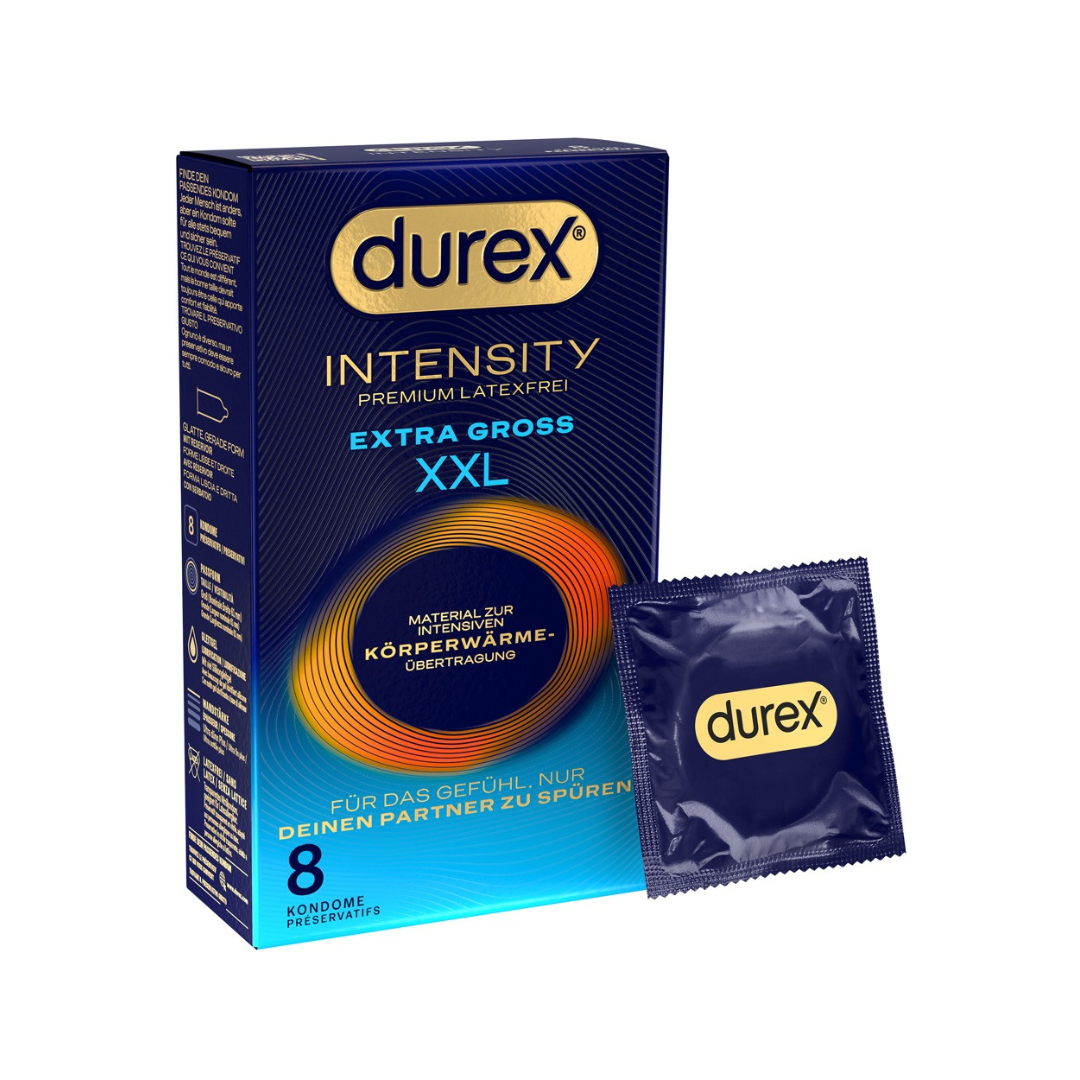 Durex Intensity XXL Large Size Non-Latex Condoms (8's)