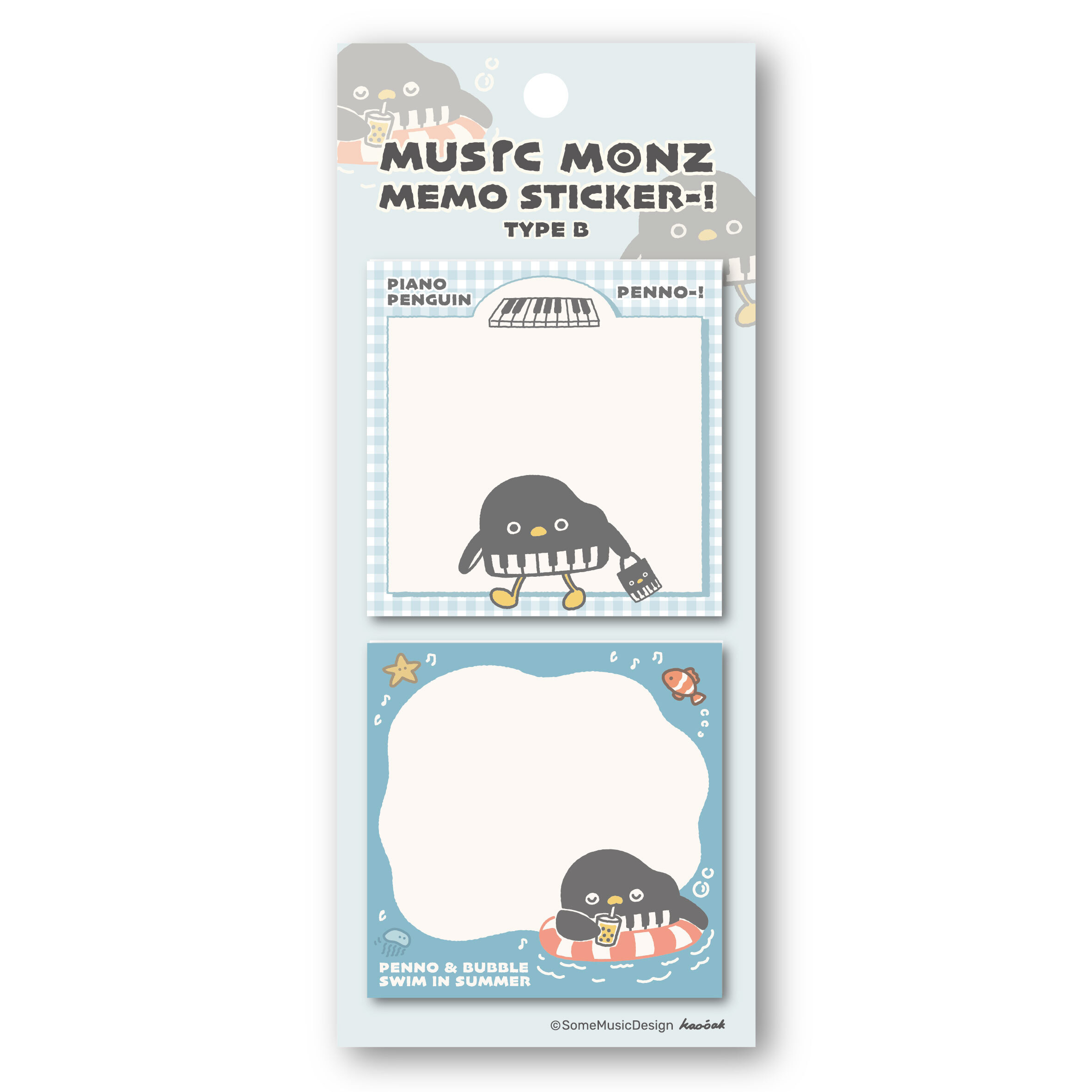 B款【鋼琴企鵝PENNO】造型便利貼 - 40入｜Some Music Design