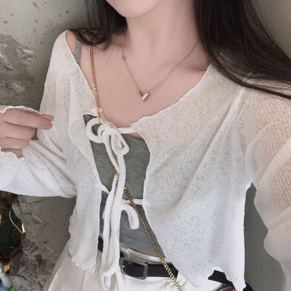 限時優惠・現貨KOREA RUFFLE RIBBON CARDIGAN｜3色