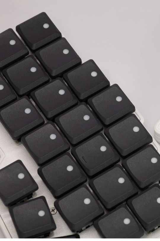 Tai-Hao Low Profile PBT 1U DOT Keycaps–18 Backlit Keys