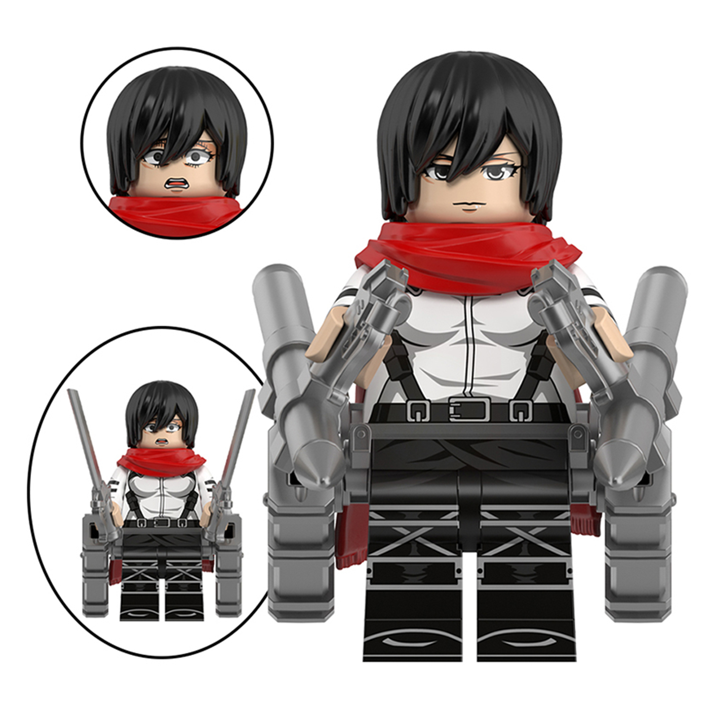 Attack On Titan Mikasa Ackerman Minifigures fit Lego
