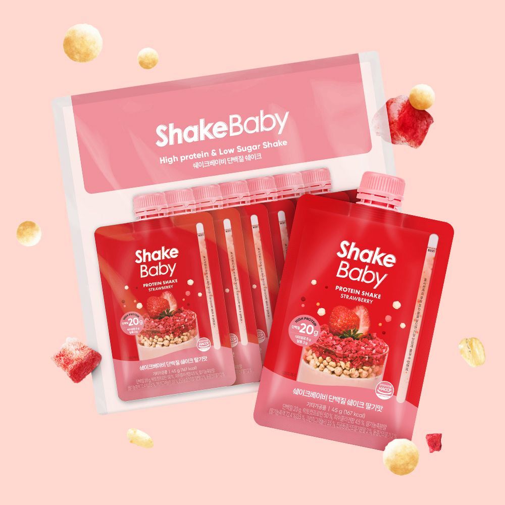 【買3袋起每袋減$20】Shake Baby Protein Shake 新版代餐奶昔隨身包 (1袋 7包)(