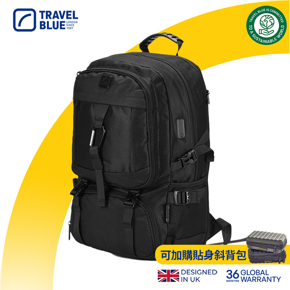 【Travel Blue 藍旅】進階探索者背包 (筆電包/防水電腦包/雙肩包/商務背包)TB3059