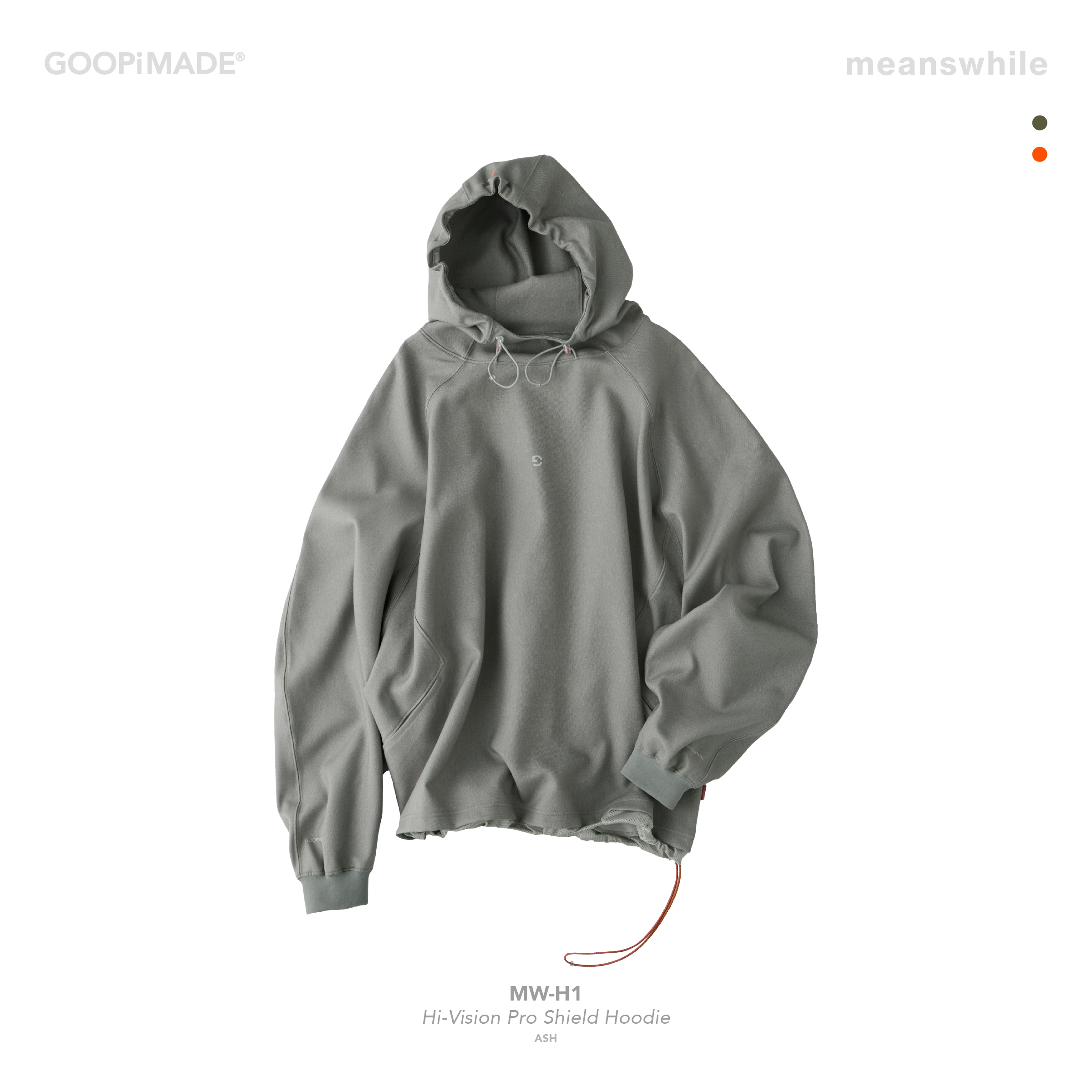 “MW-H1” Hi-Vision Pro Shield Hoodie - Ash