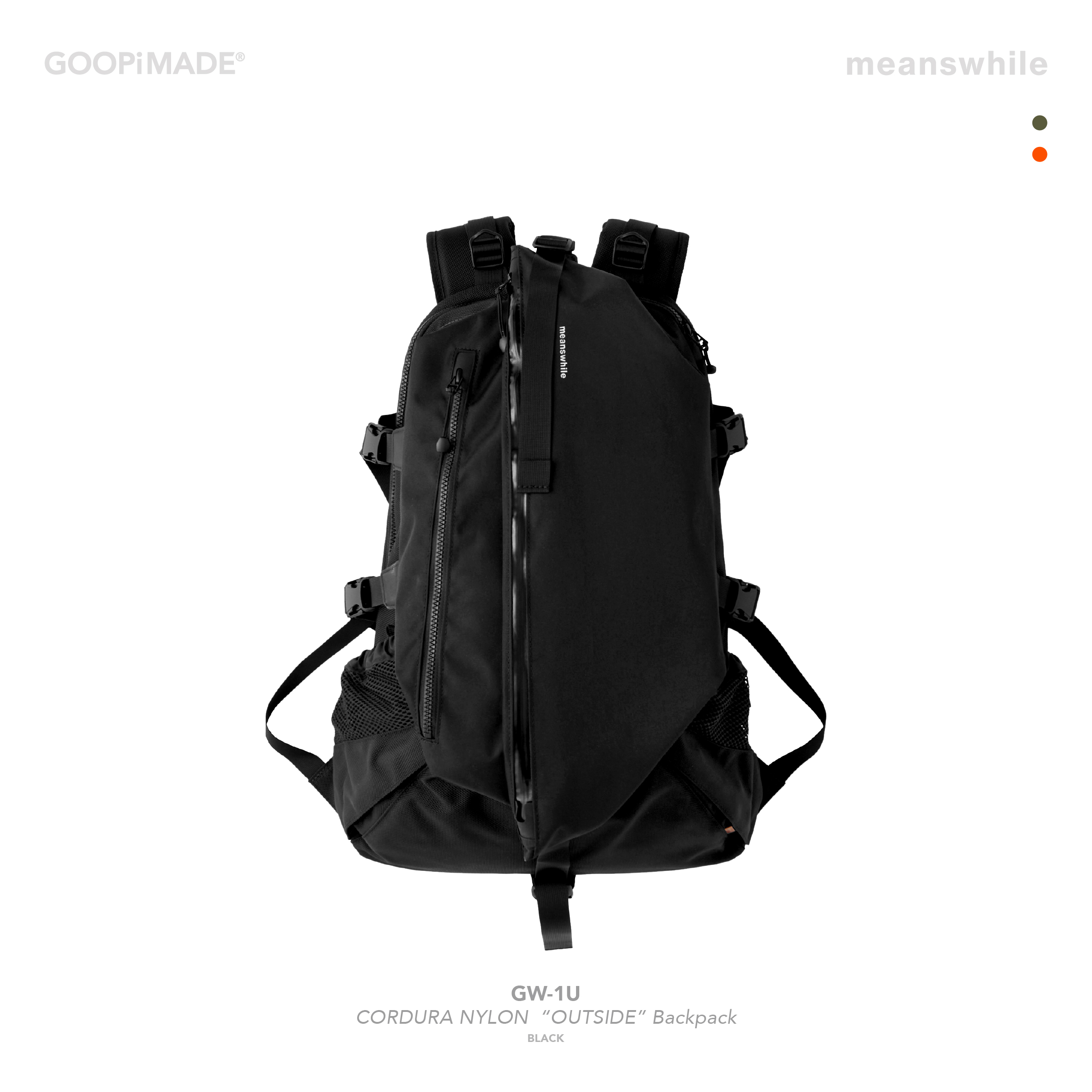 GOOPiMADE x meanswhile / "GW-1U" CORDURA NYLON “OUTSIDE