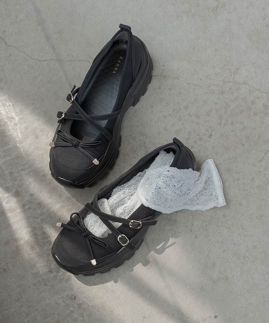 [預購] 折扣RANDA 厚底尖頭運動鞋