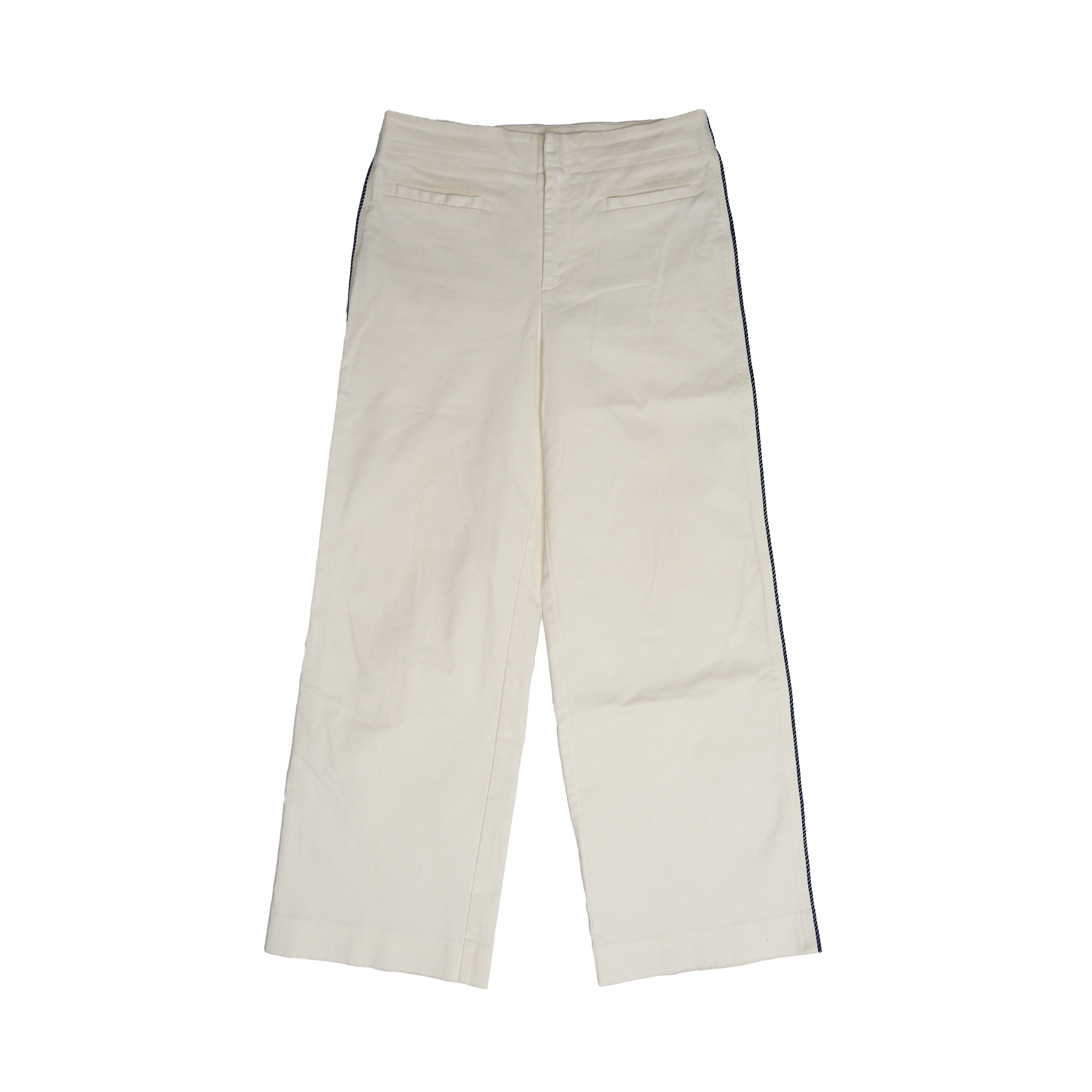 Pre-Owned｜Pipe-Seam White Bell Bottom Trousers W30 no.1