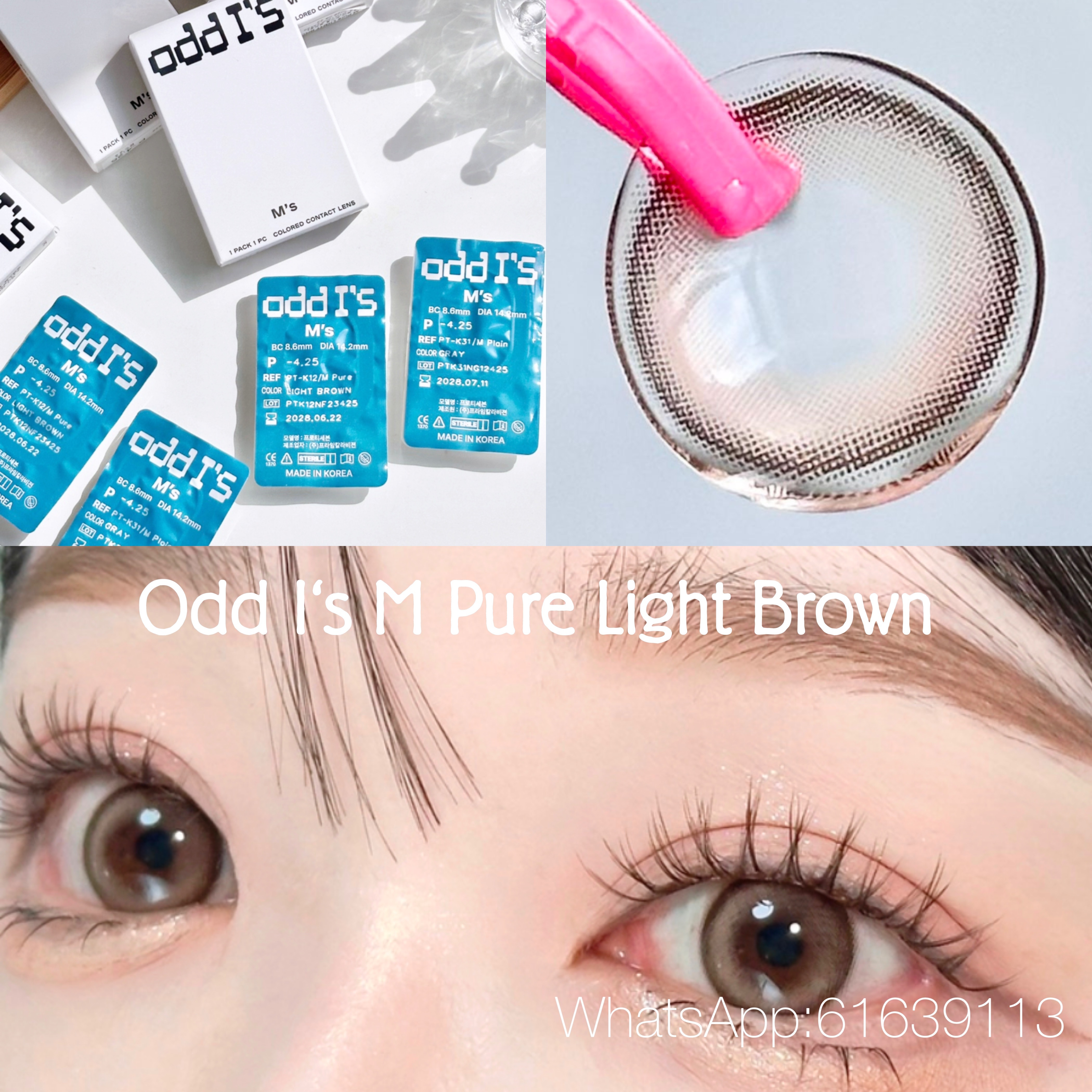 Lenstown Odd I's M Pure Month 1P Light Brown