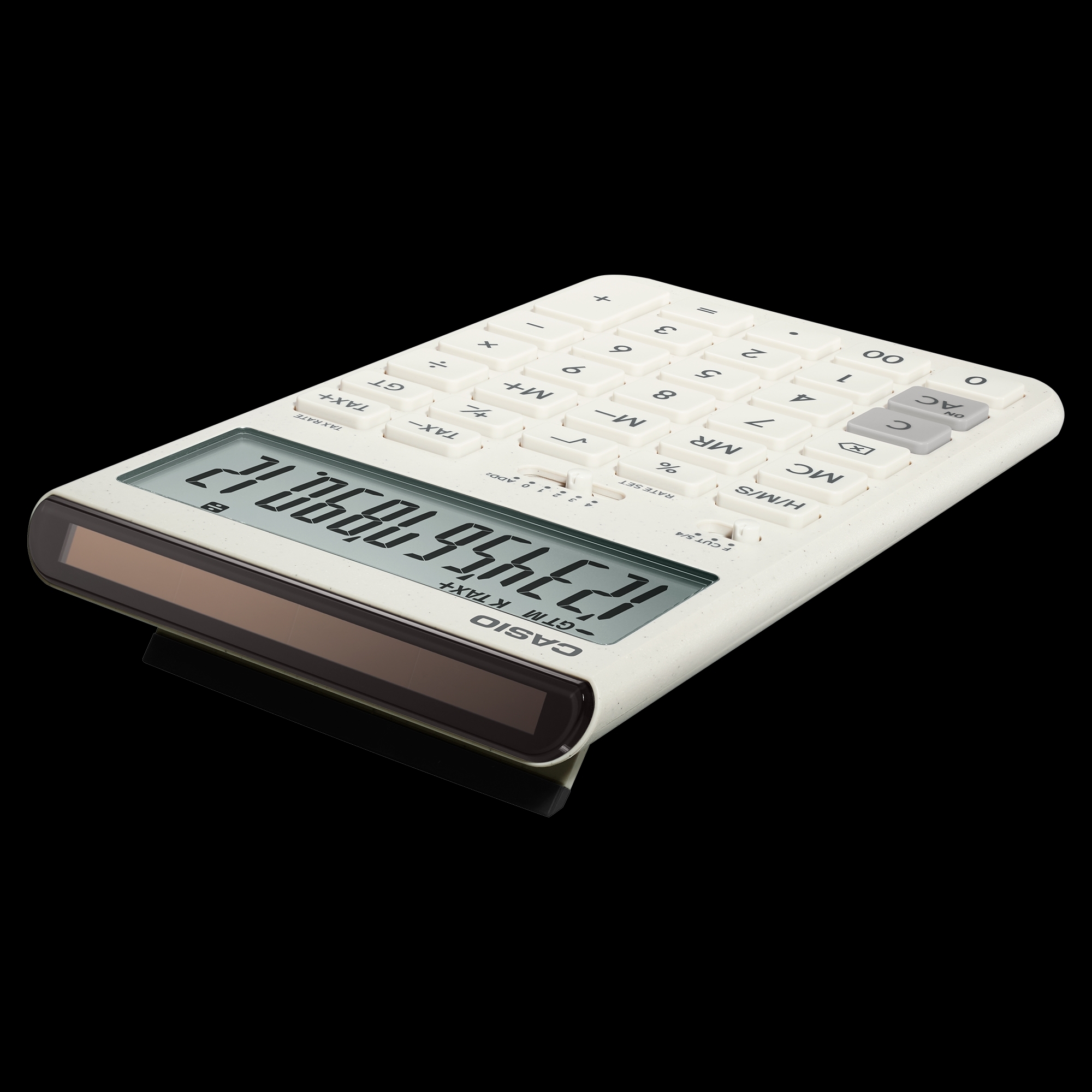 Casio JT-200T-WE Casio 全新設計太陽能環保計數機 太陽能板放機頂提升美感