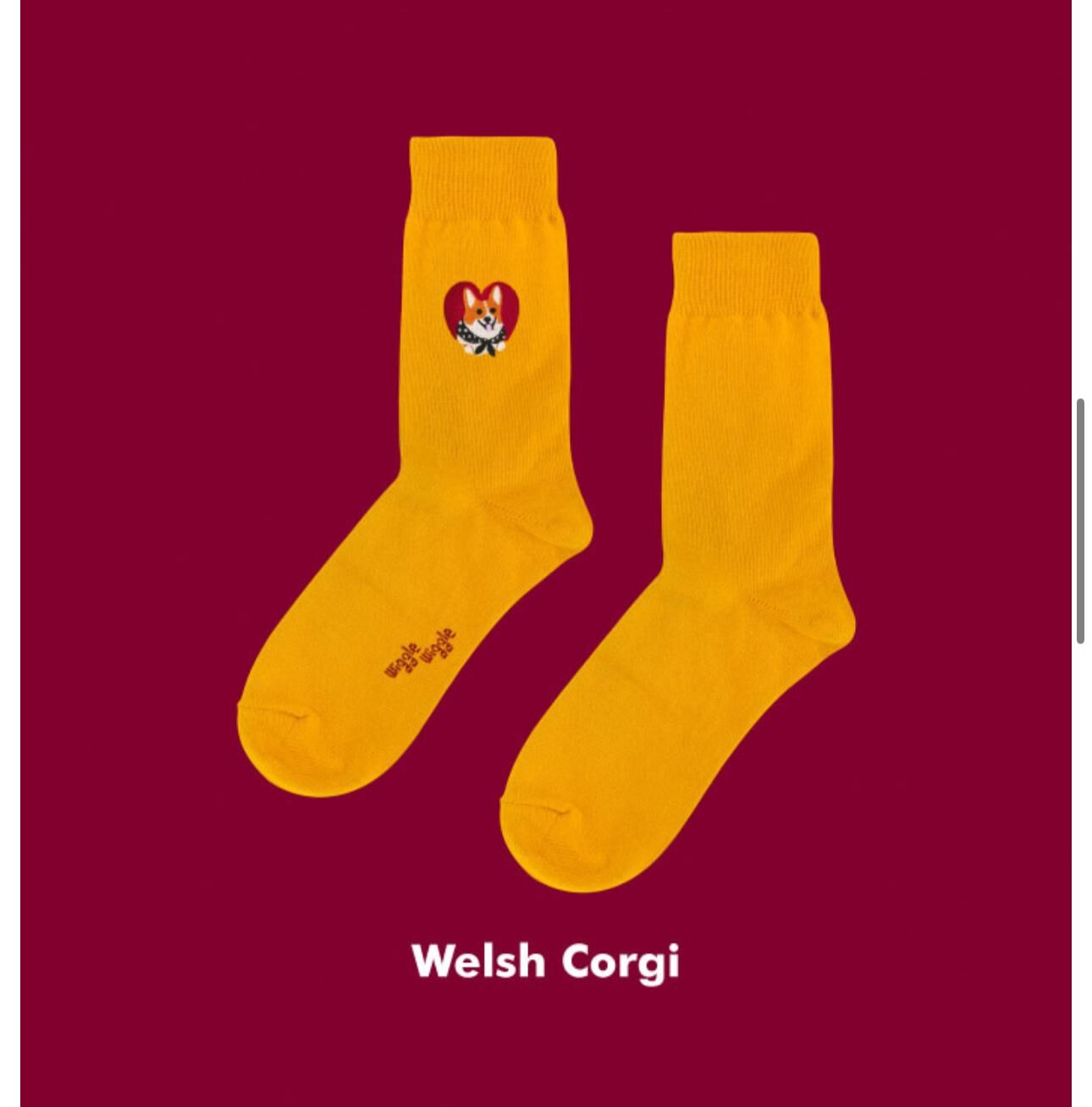 KRCF0921-365 Embroidery Socks - Welsh Corgi - PWIKR5...