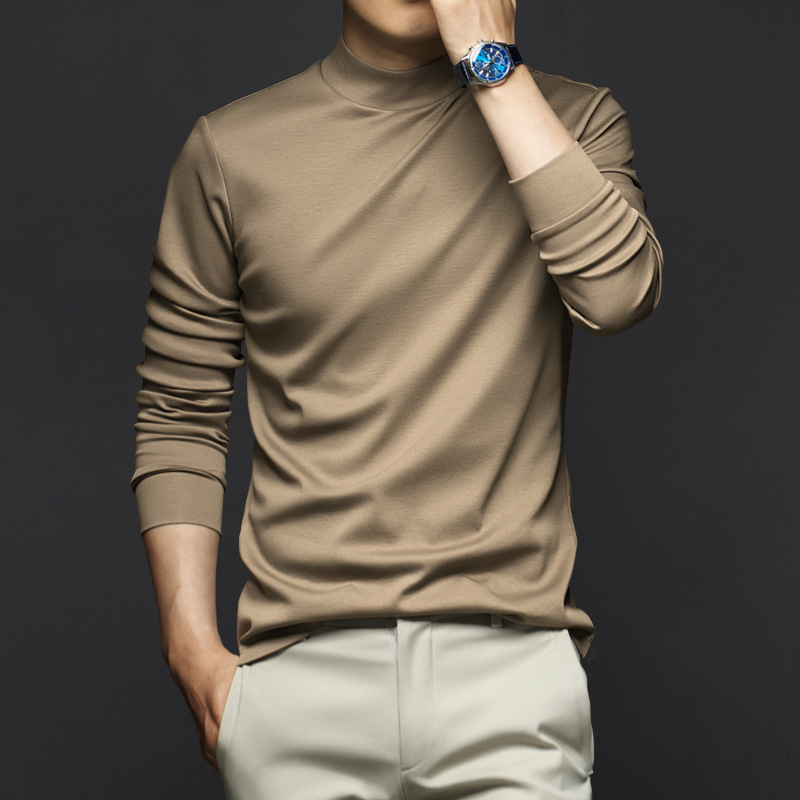 Men's solid color versatile high-end anti-static half-h