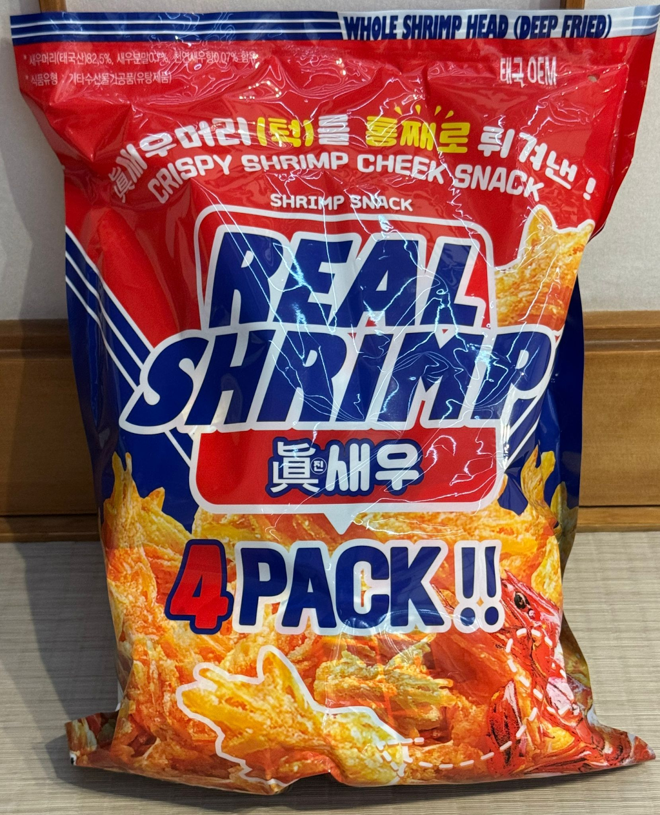NI032 REAL SHRIMP Crispy Shrimp Cheek Snack 真蝦酥 鮮炸蝦臉...