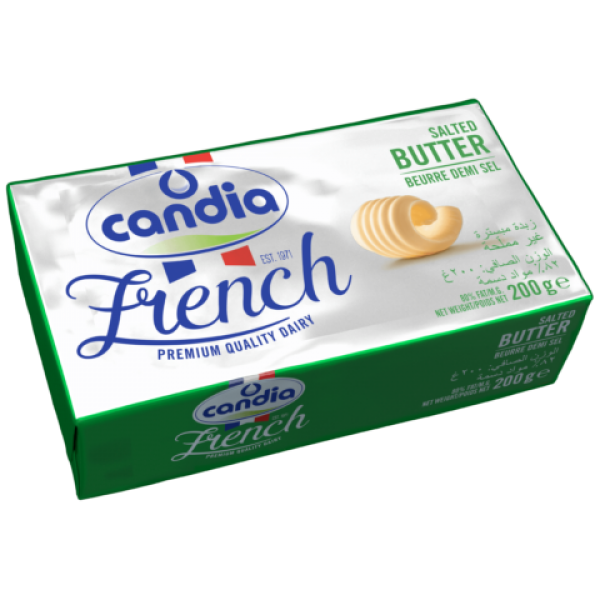 CANDIA 80% FAT SALTED BUTTER BLOCK 200G (FROZEN)