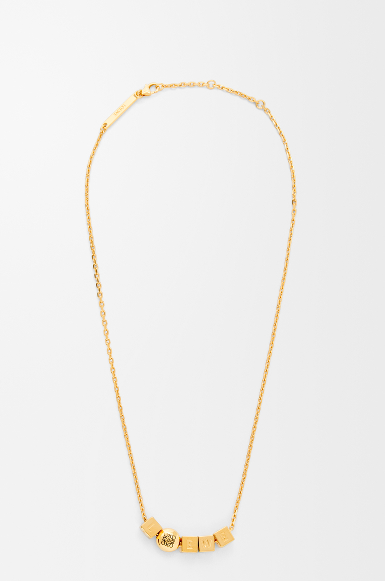 Loewe pebble cube necklace in sterling silver