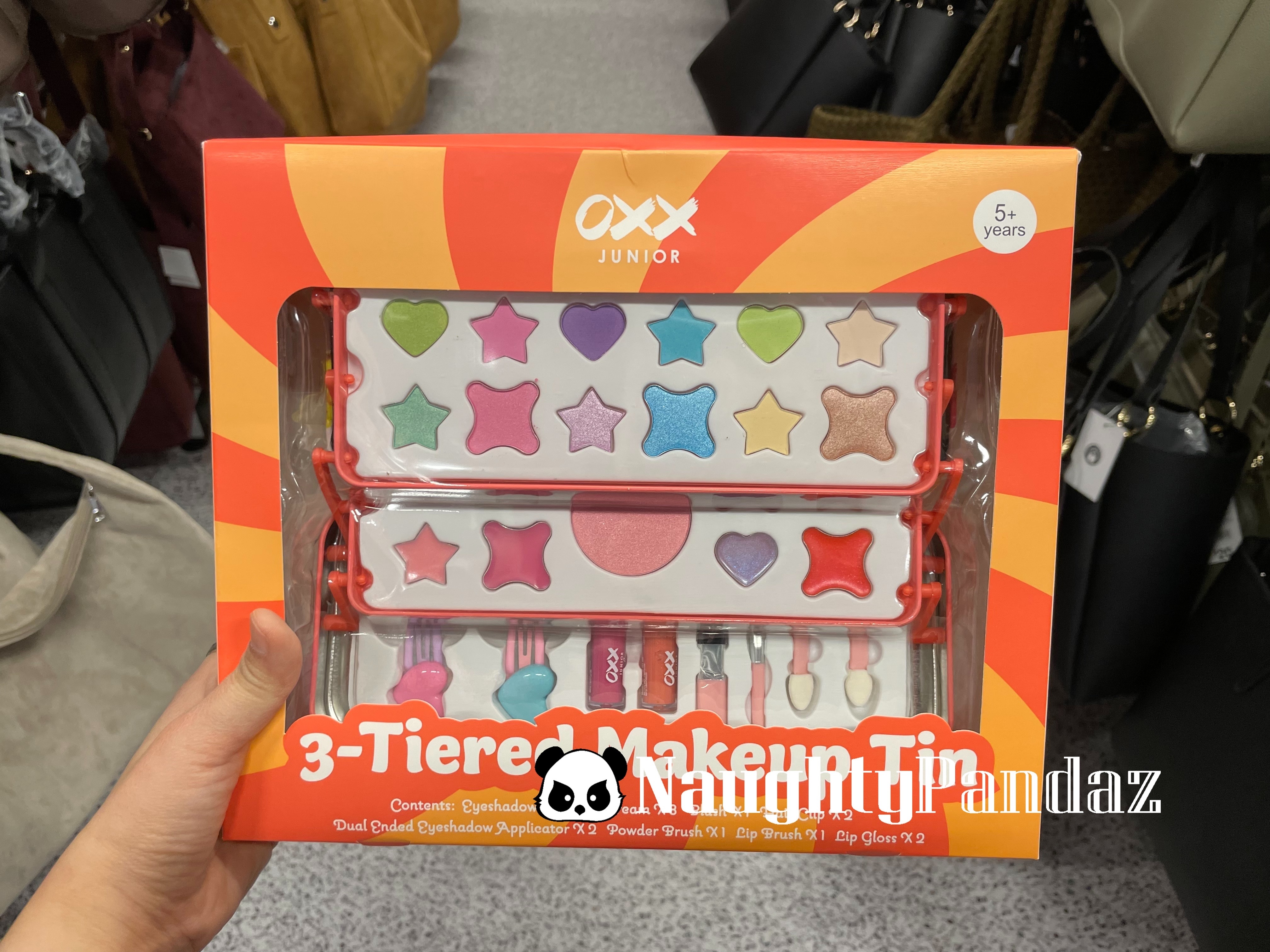 OXX Junior 3-Tiered Makeup Tin 5歲以上 小朋友化妝品 3層化妝盒