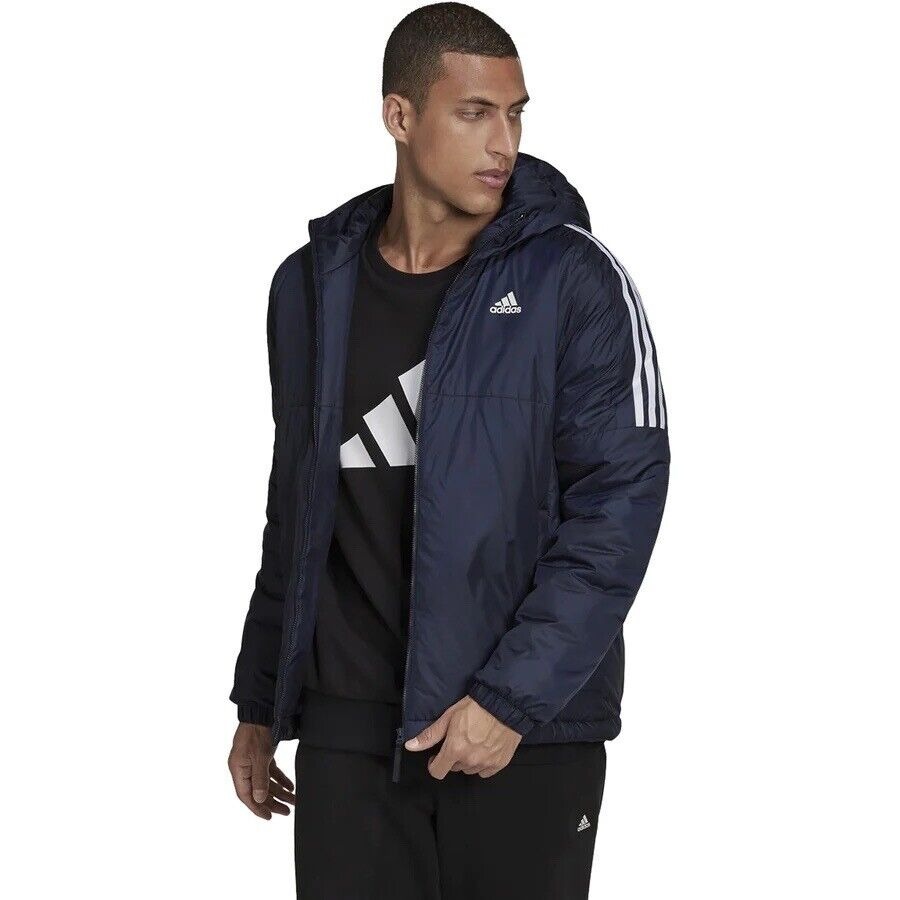 只得s碼 Adidas Essentials Navy Blue Insulated Hooded Puffe