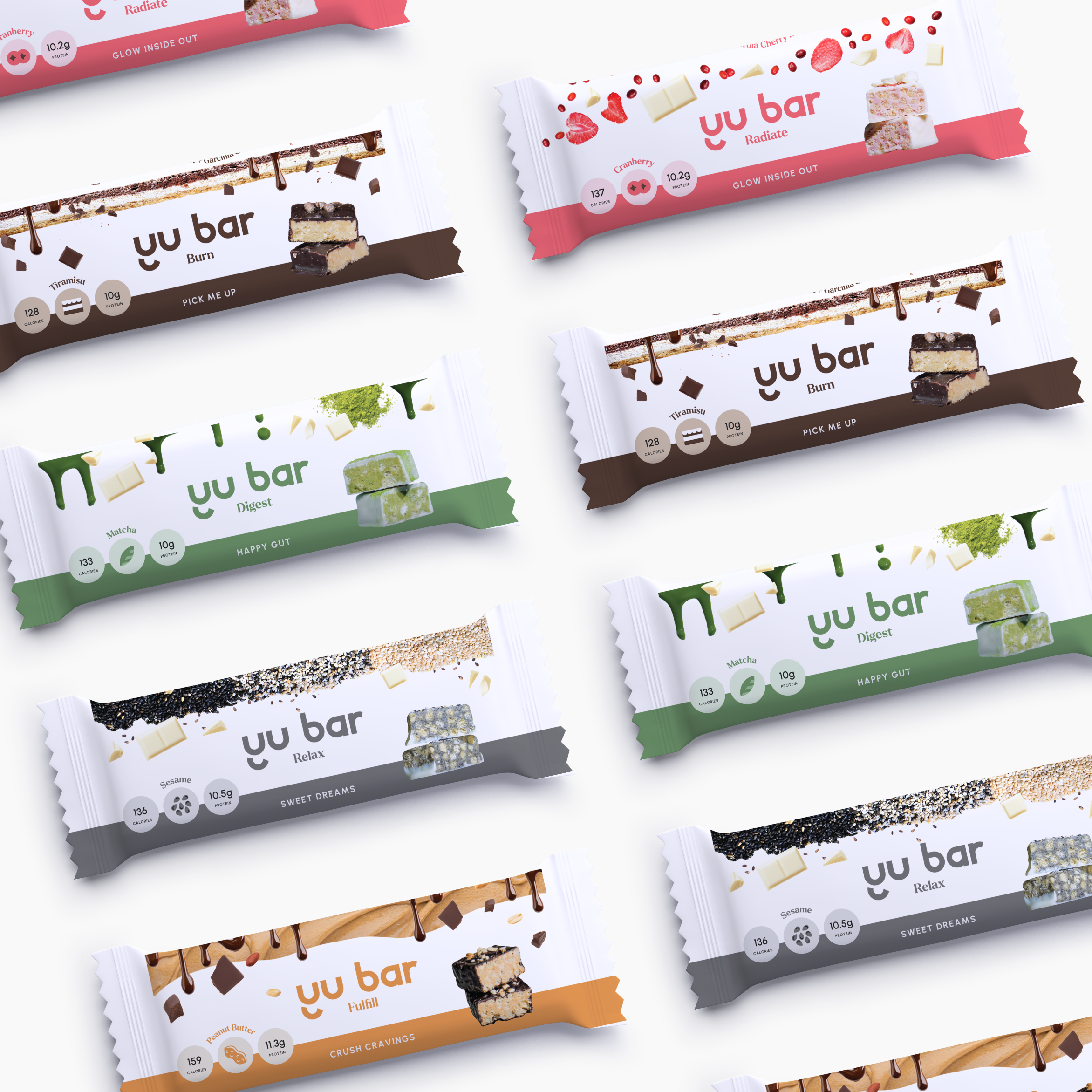 Yu Bar 10-Pack Combo | Functional High Protein Bars
