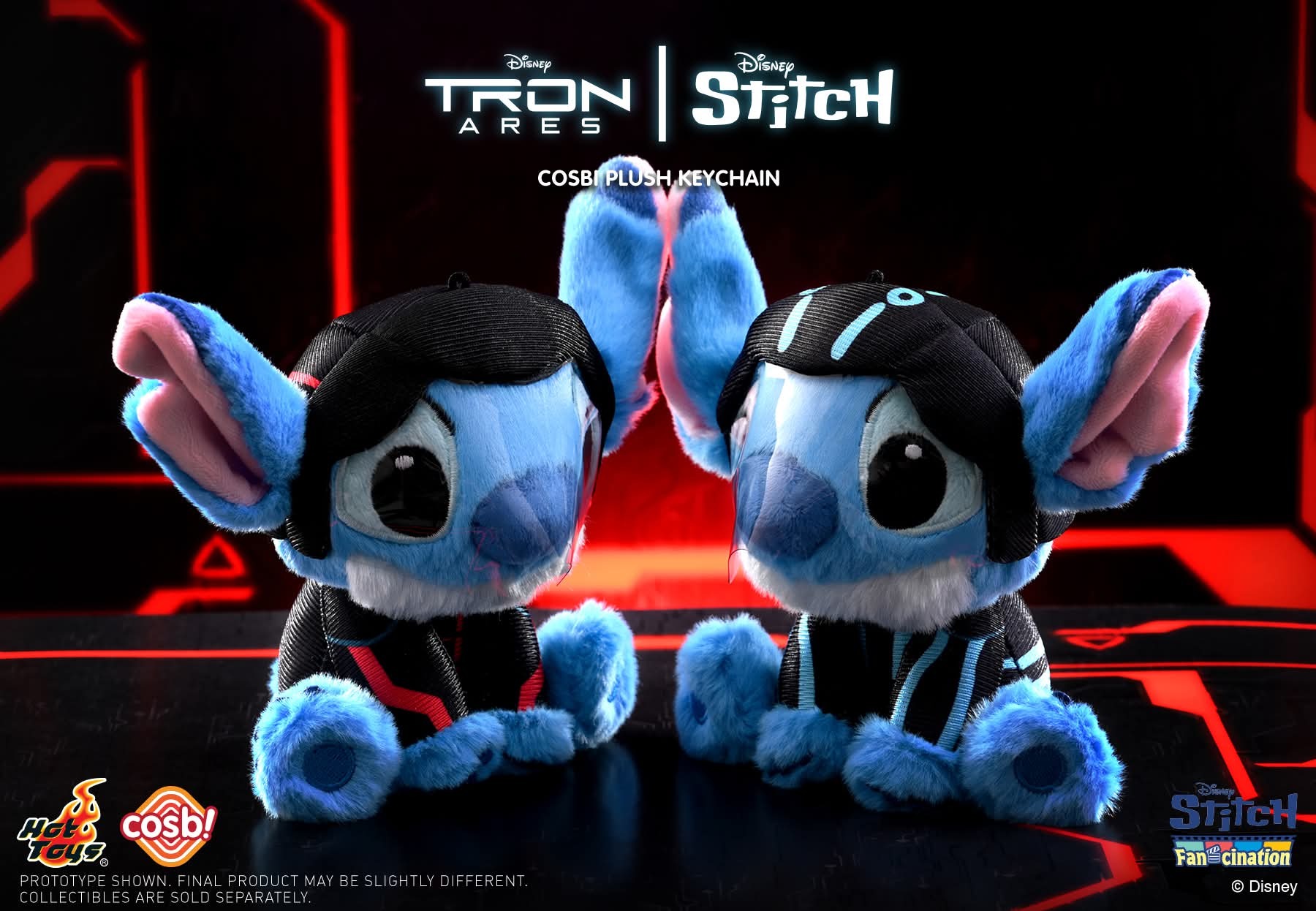 Hot Toys Disney Tron Ares Stitch Cosbi Plush Keychain