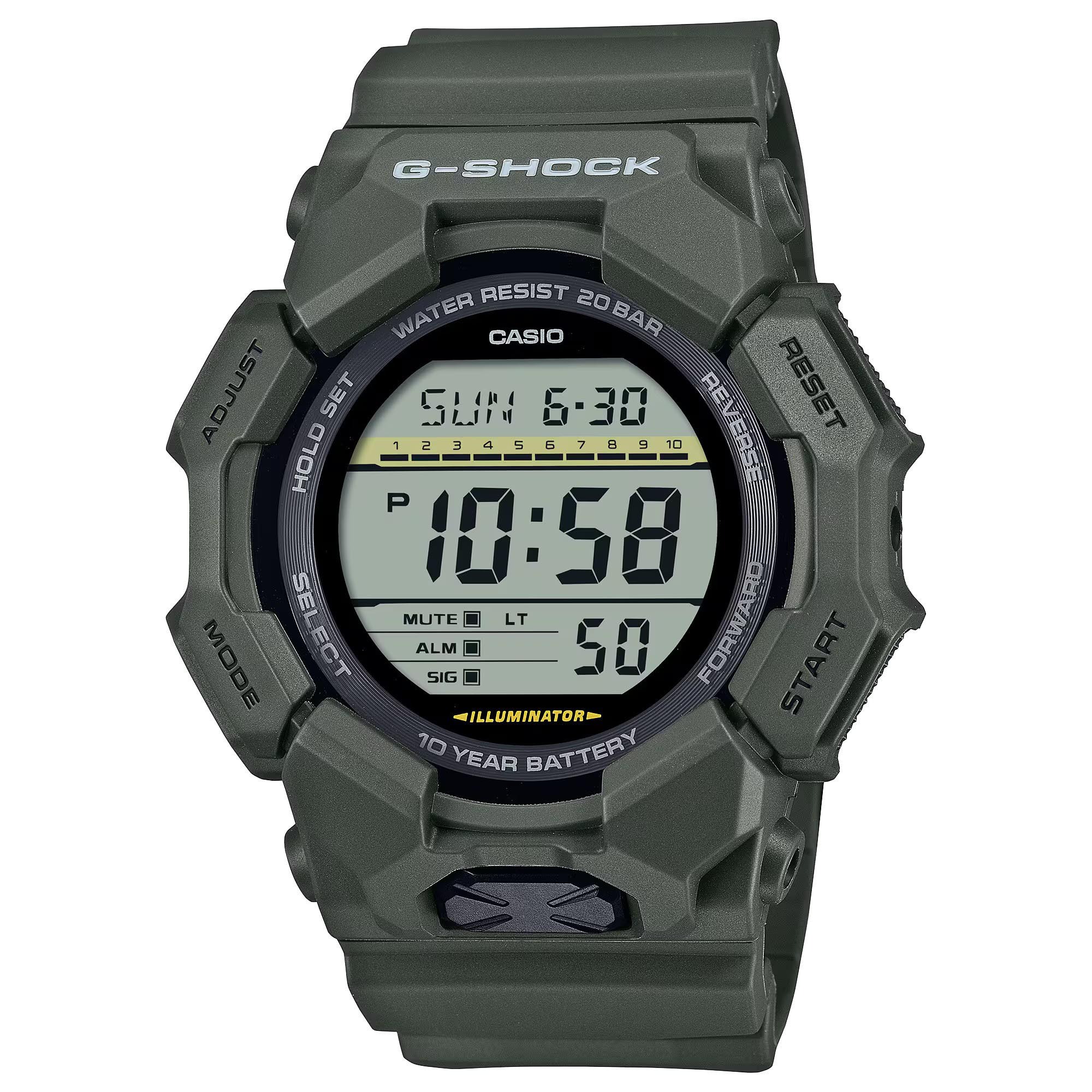 Casio G-Shock GD-010-3 Green Large Case Digital Watch