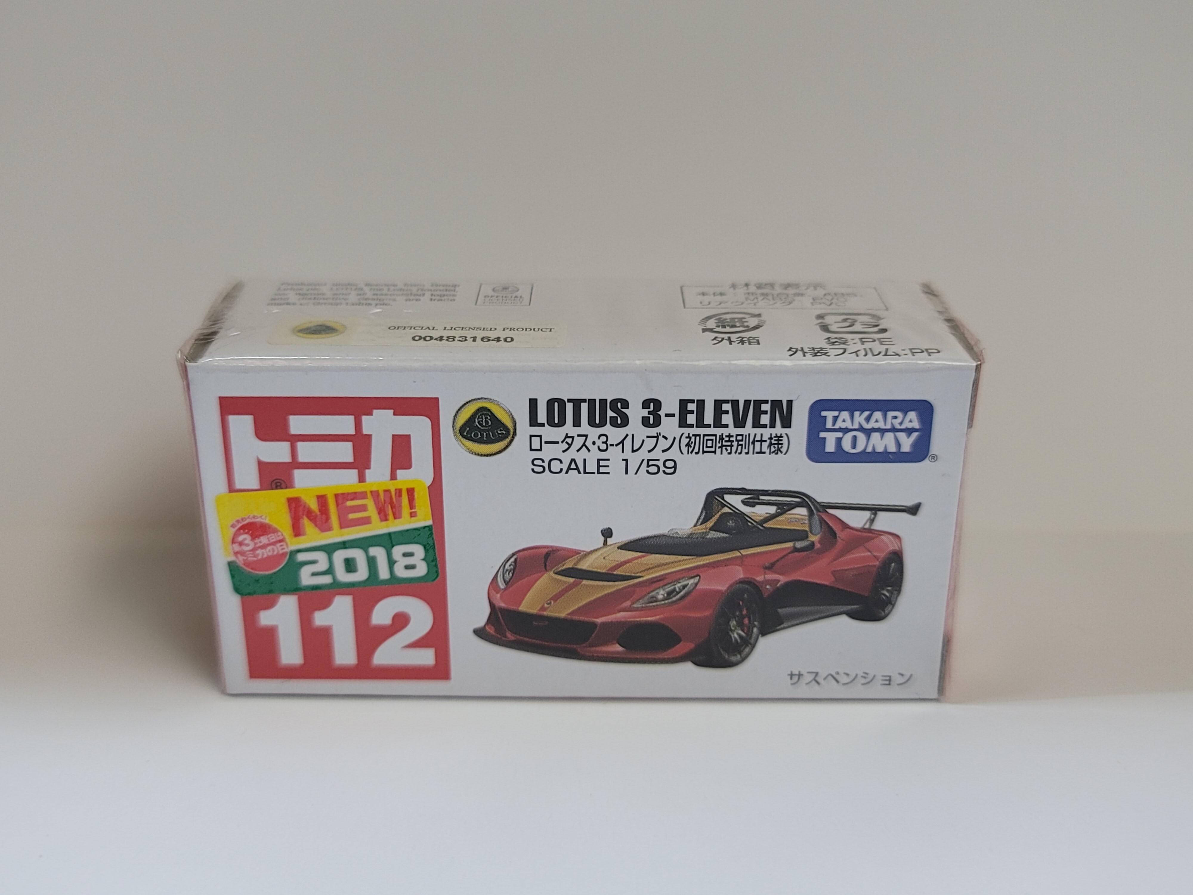 Tomica no.112 Lotus 3-eleven (2018) (Red) (1st Colo(絕版品