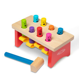 Melissa & Doug Deluxe Pounding Bench Wooden Preschool L