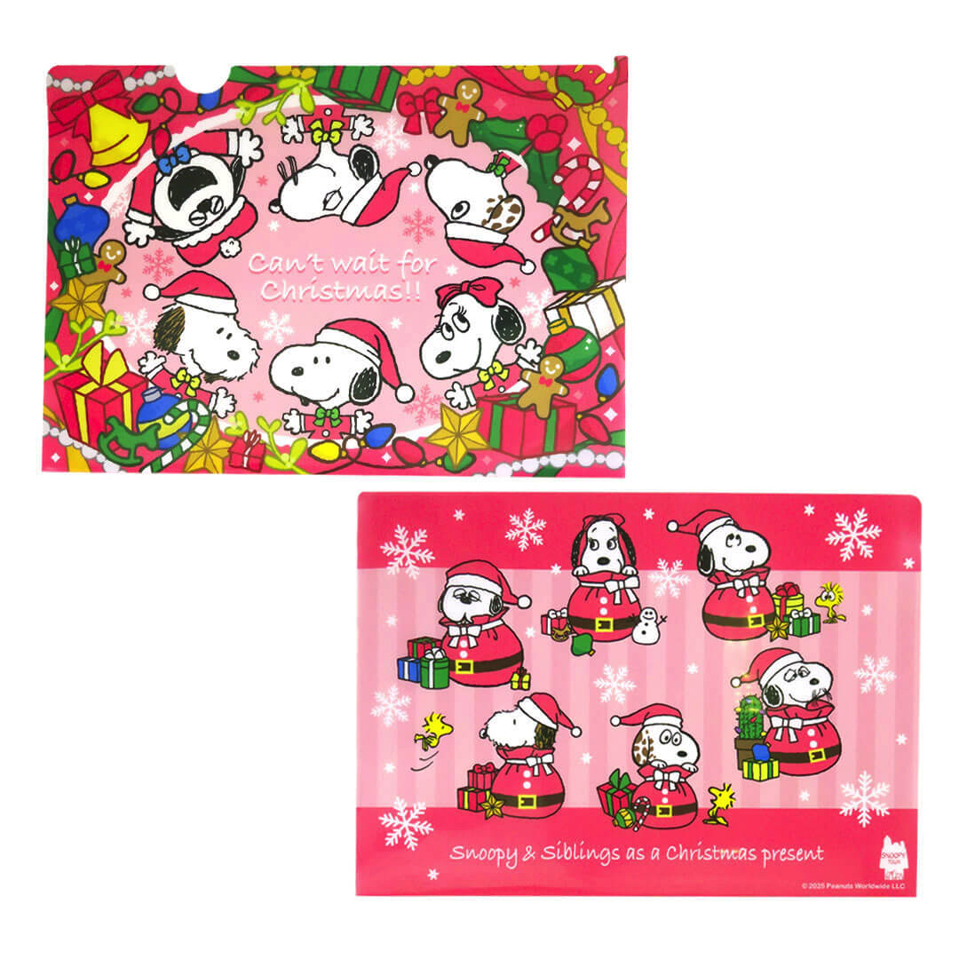 Snoopy Town 限定版 史努比 歐拉夫 兄弟聖誕系列 A4 FILE 文件夾一個