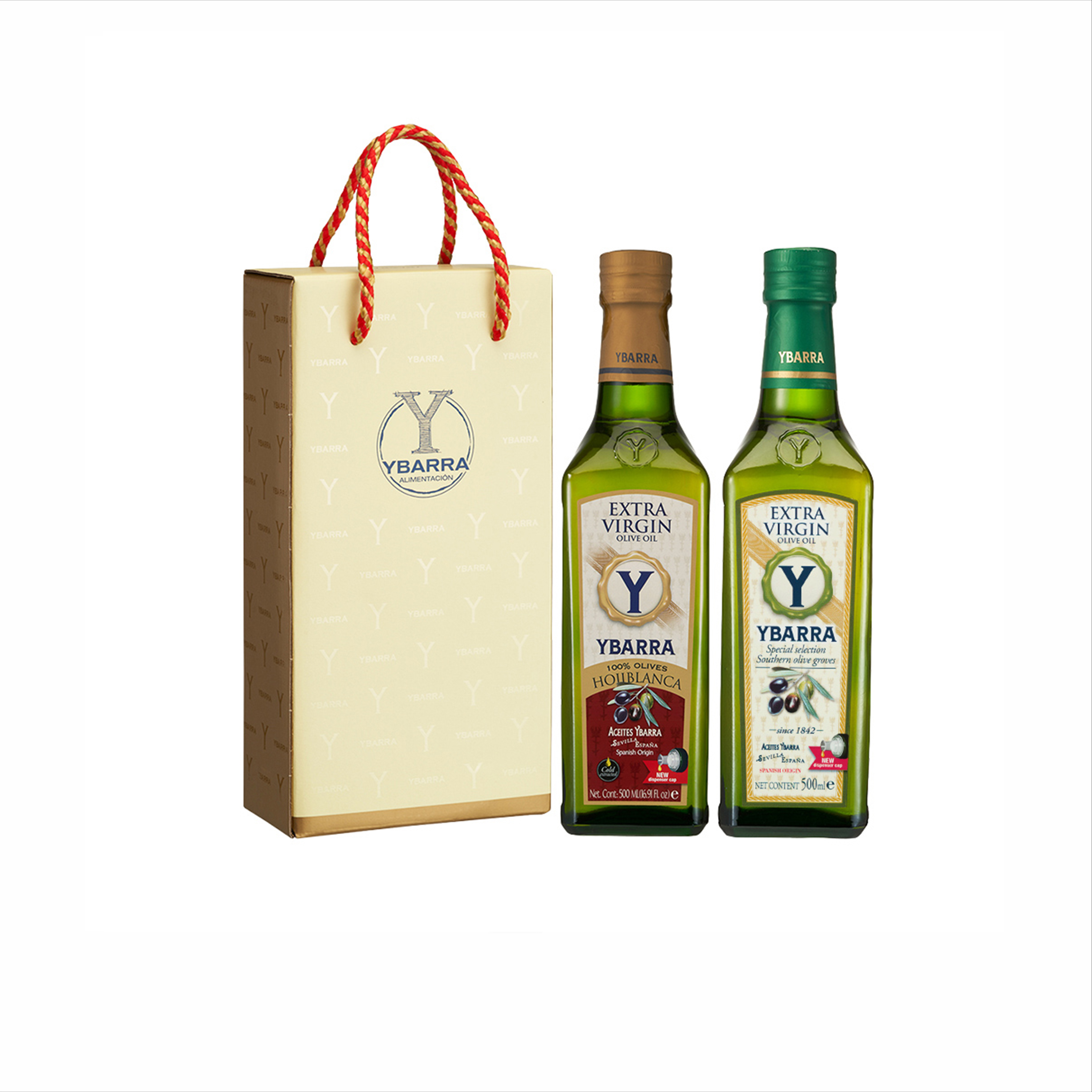 100%特級冷壓初榨+特級初榨橄欖油 單一品種HOJIBLANCA 1+1禮盒組500mlx2 (玻璃瓶裝)