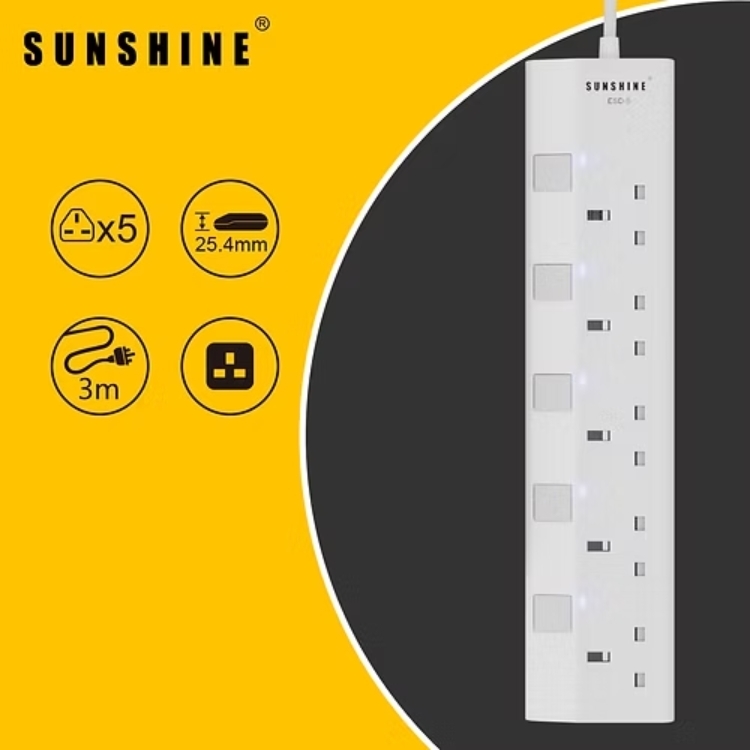 SUNSHINE Extension Socket 5-Gang｜DMAG online!