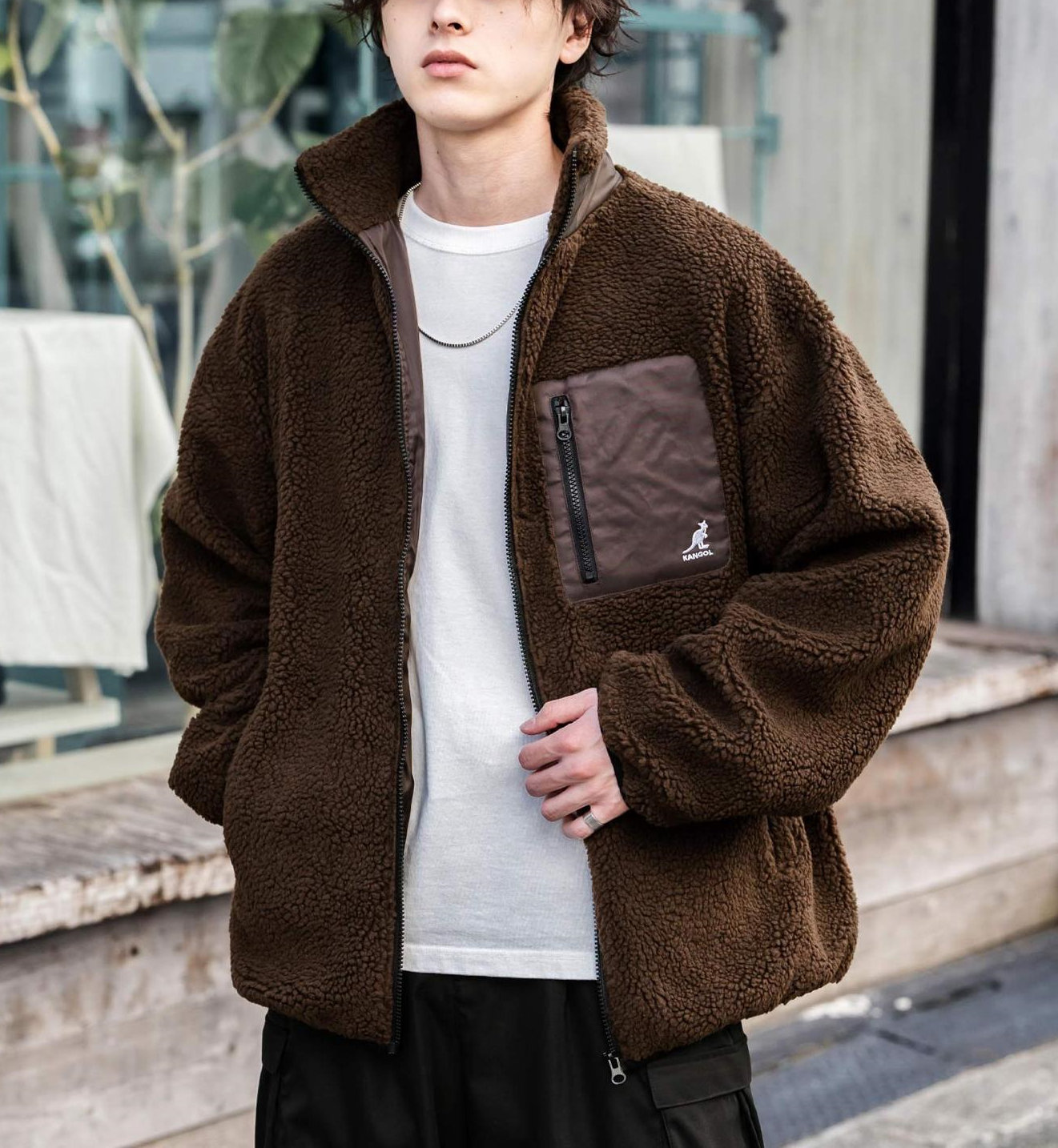 KANGOL COLORBLOCK SHERPA JACKET