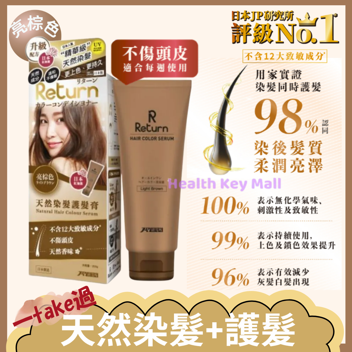 Return Hair Color Serum (Light Brown) 200g