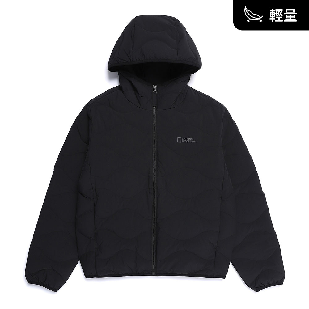 男女同款 POOULI 連帽外套／鴨絨 - 黑色｜台灣國家地理服飾官方網站