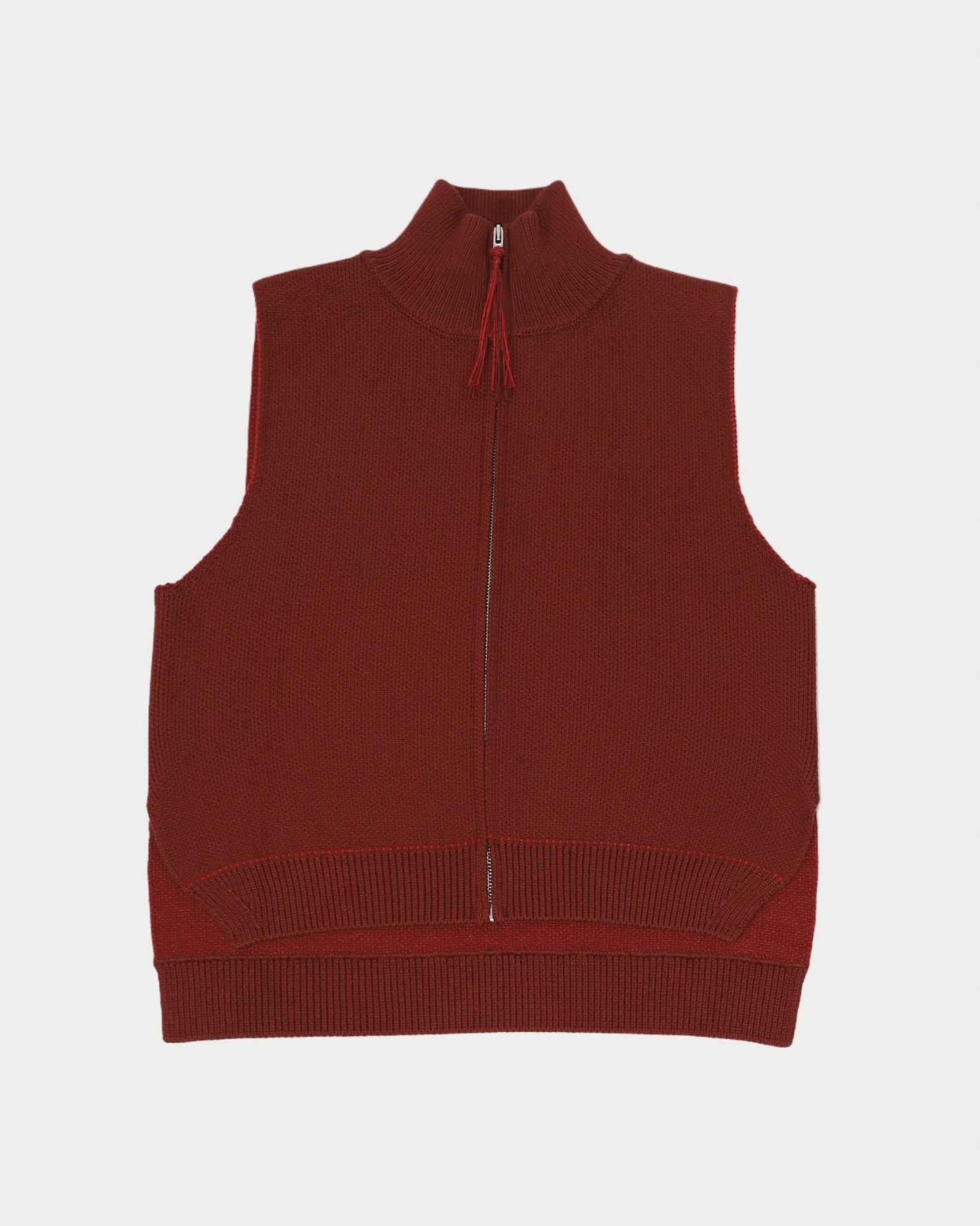 AMBERGLEAM - Fringe knit Vest / 2COLORS