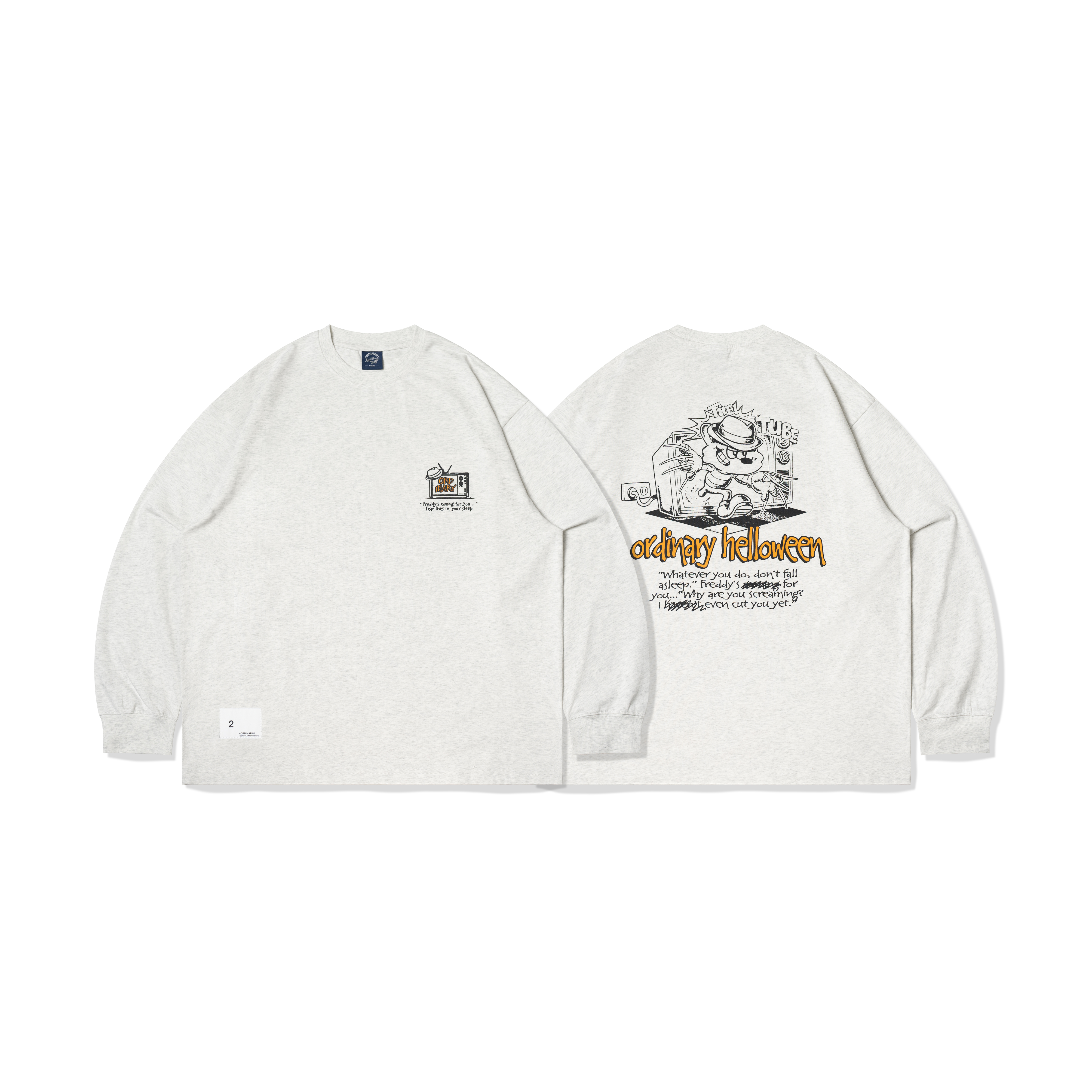 ORDINARY-25AW NIGHTMARE L/S TEE / ORDINARY 美式驚悚電影插畫長TEE