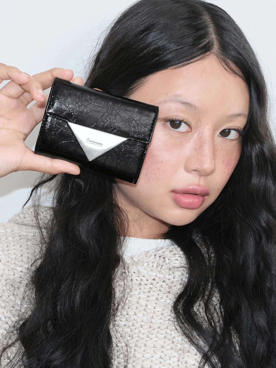 (FENNEC) CRINKLE TRIANGLE DOCO WALLET - 8col