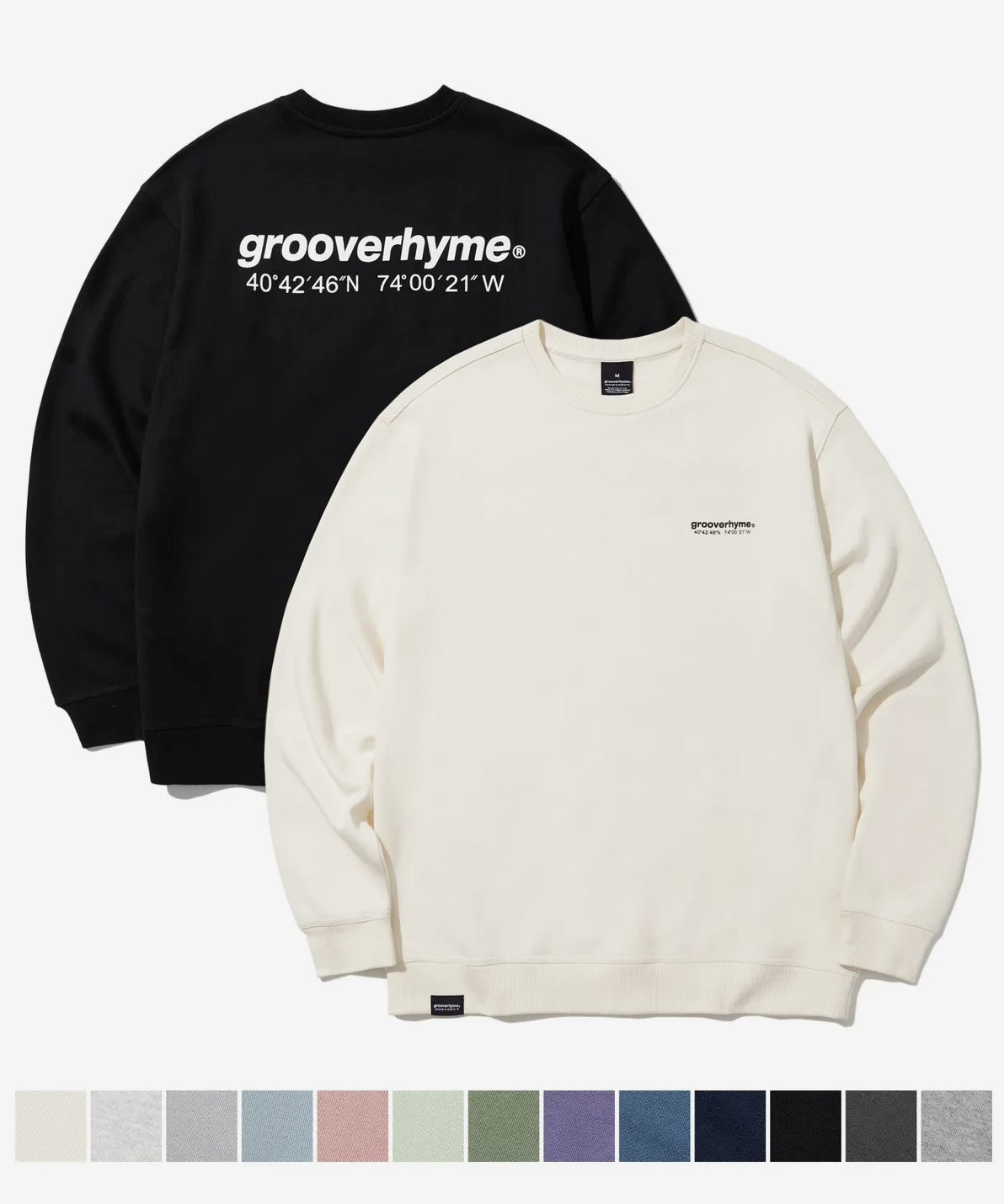GROOVE RHYME GROOVE RHYME BACK LOGO CREW ♡ 11色男女通用