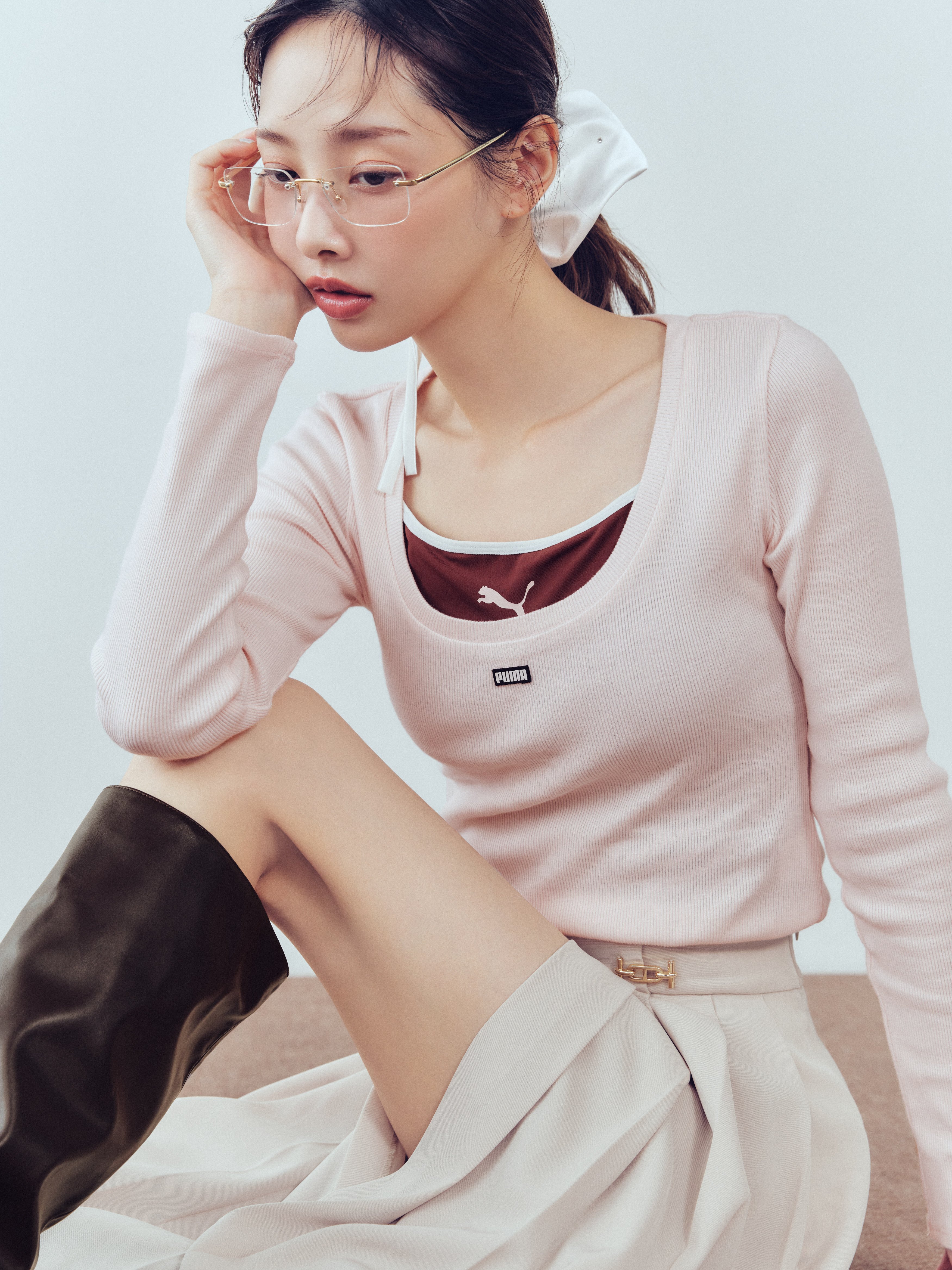 PUMA X SNIDEL LAYERED LS TEE